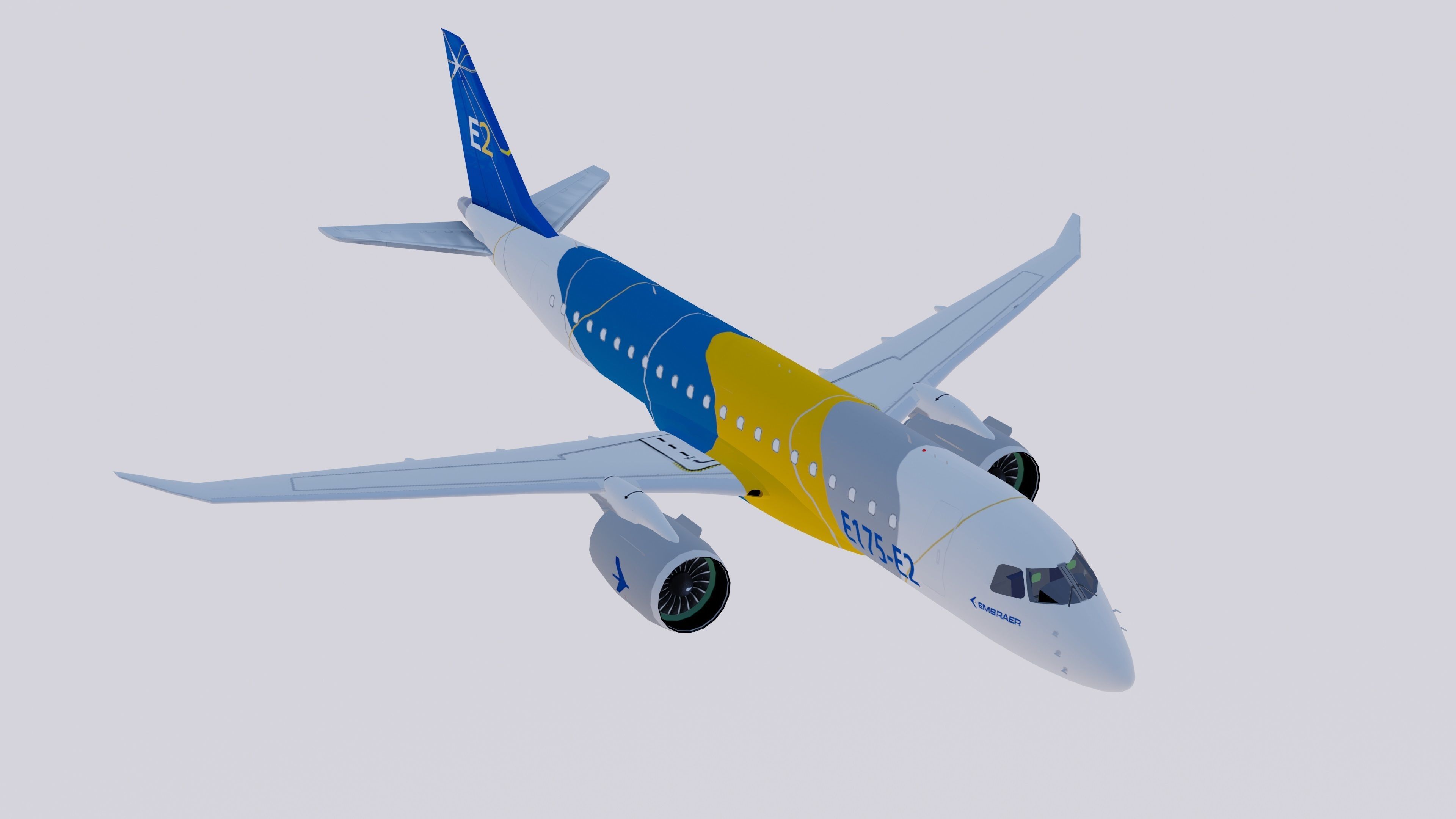 Embraer E175 E-2 Color House 3D model | CGTrader