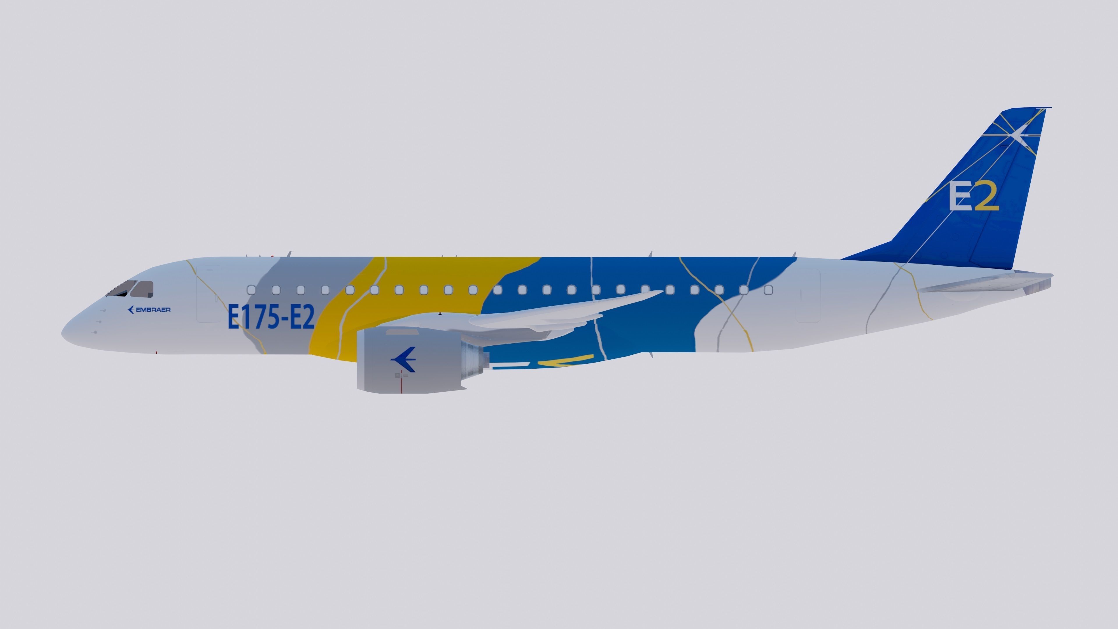 Embraer E175 E-2 Color House 3D model | CGTrader