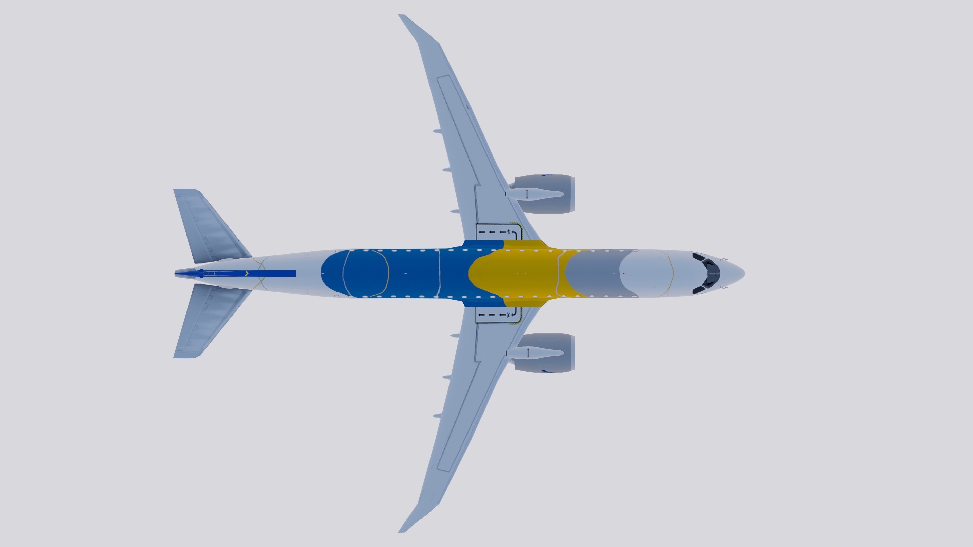Embraer E175 E-2 Color House 3D model | CGTrader