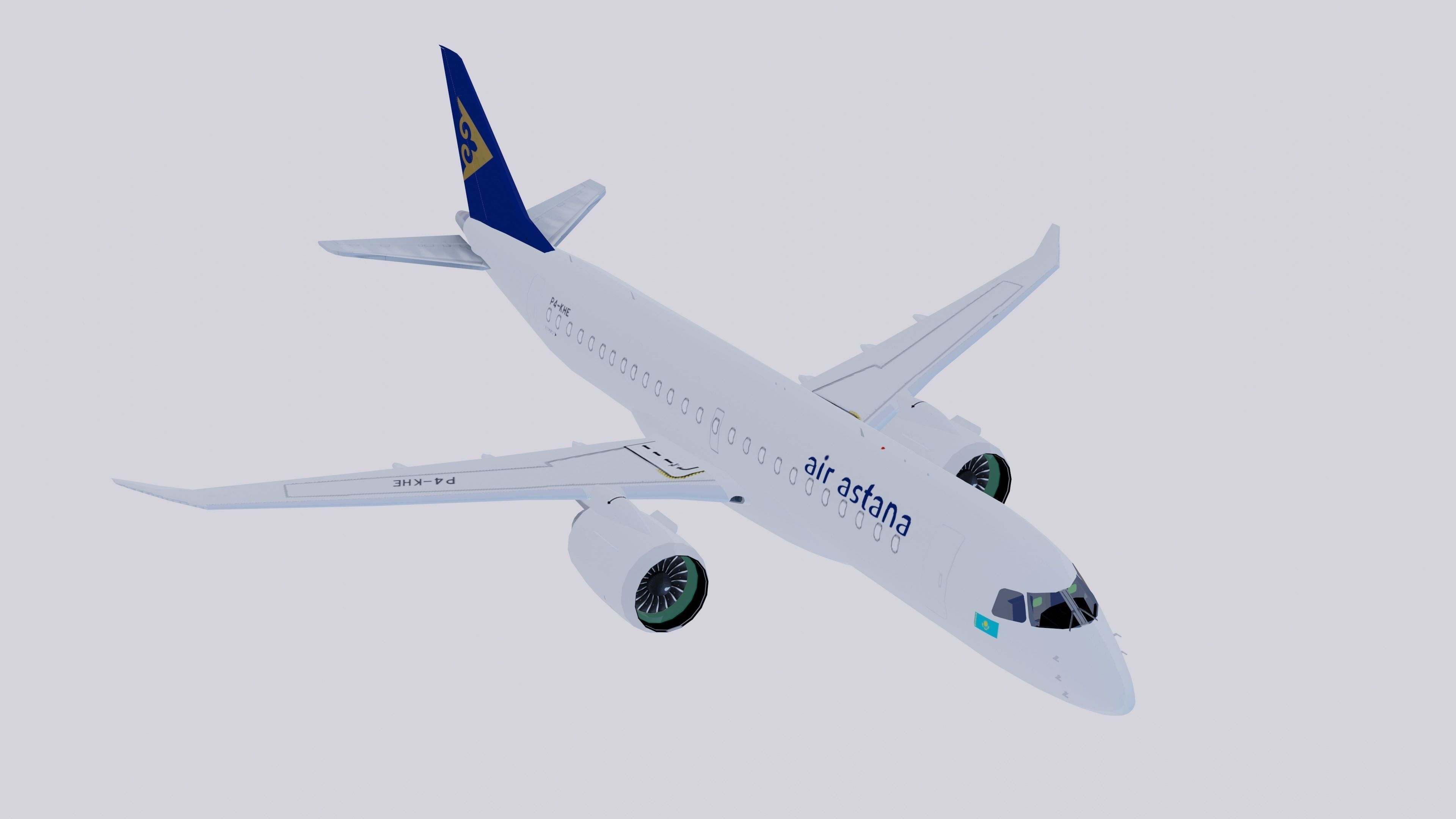 Embraer E190 E-2 Air astana 3D model | CGTrader
