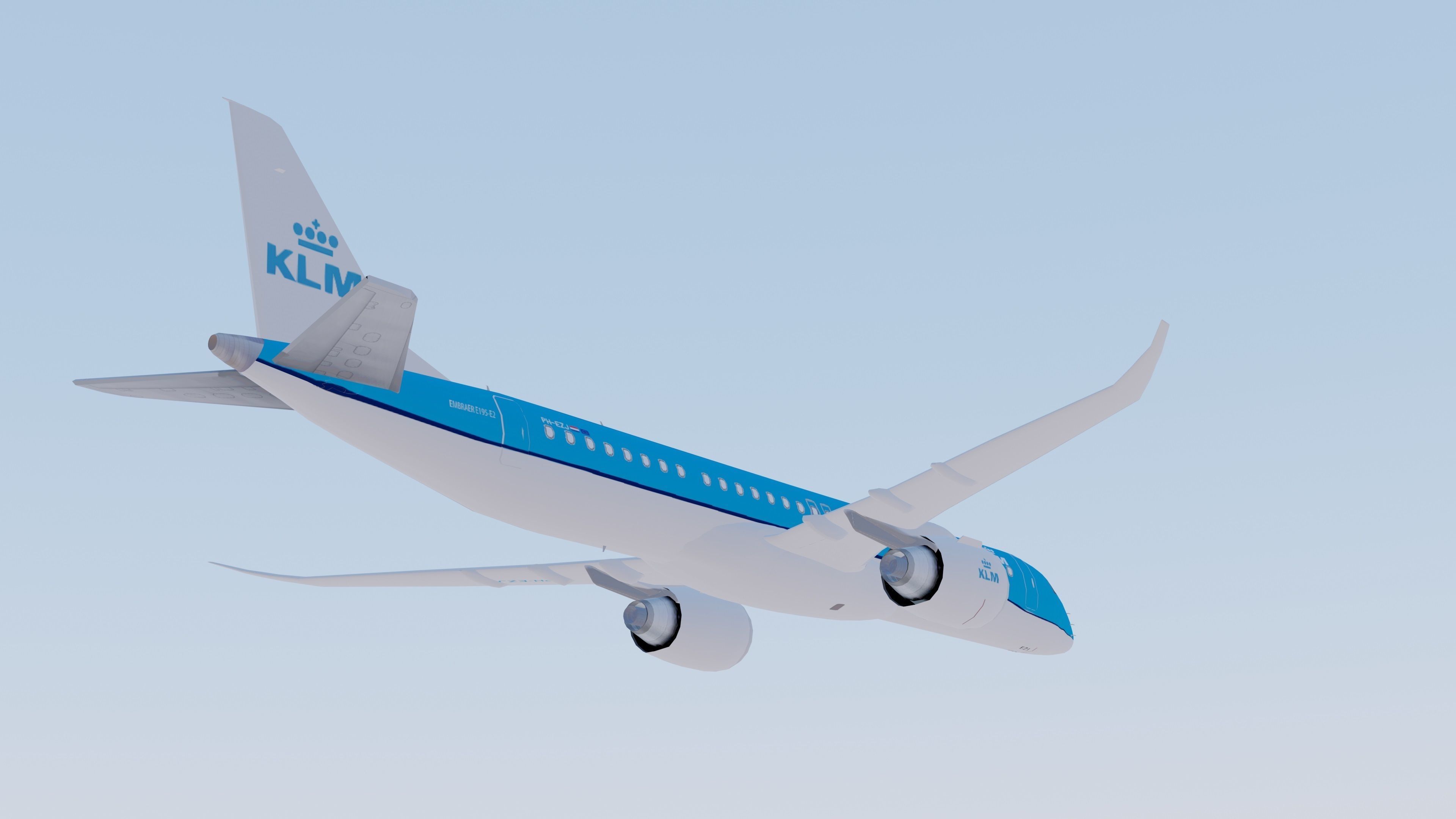 Embraer E-195 E-Jets E2 KLM 3D model | CGTrader