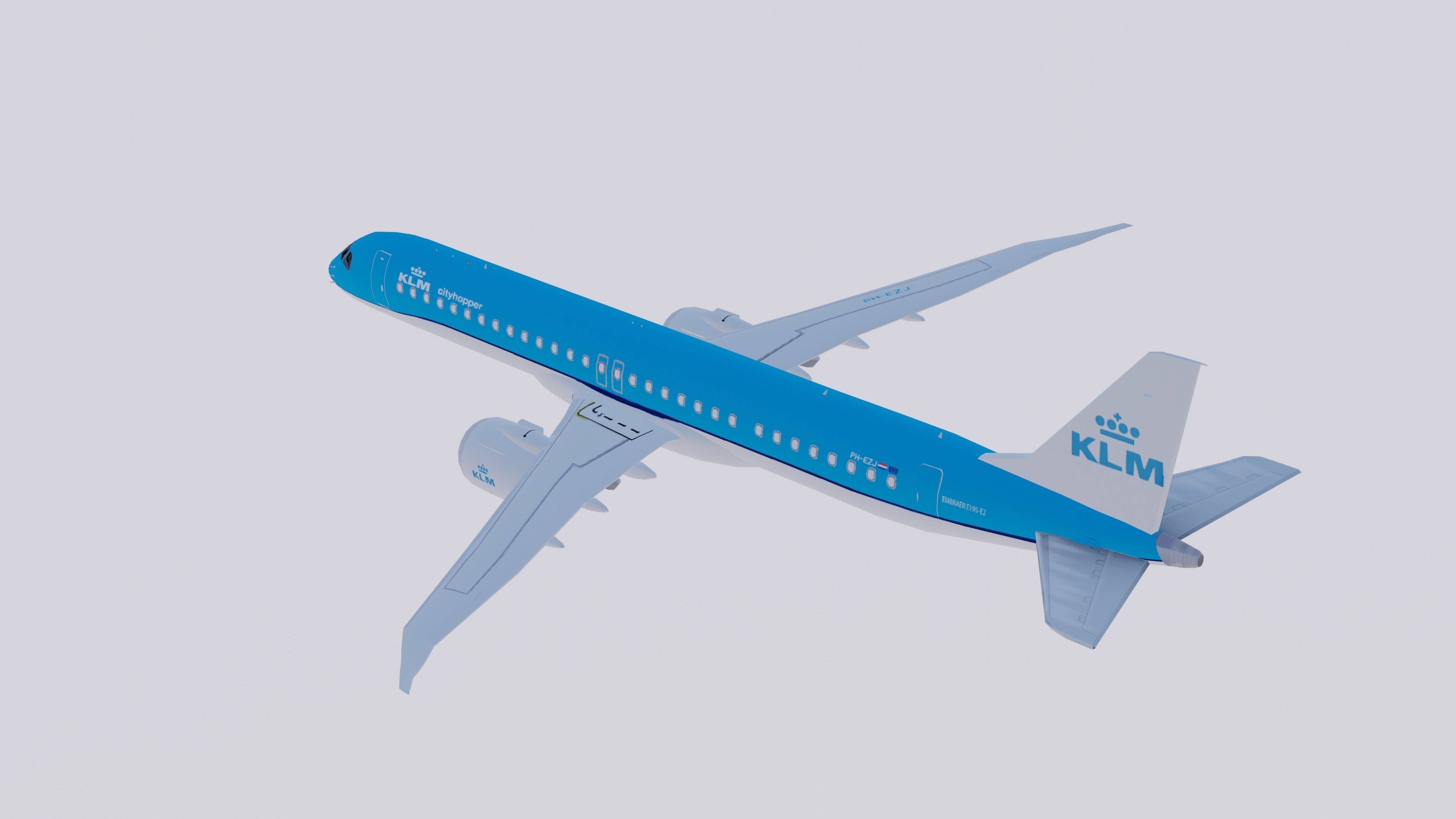 Embraer E-195 E-Jets E2 KLM 3D model | CGTrader