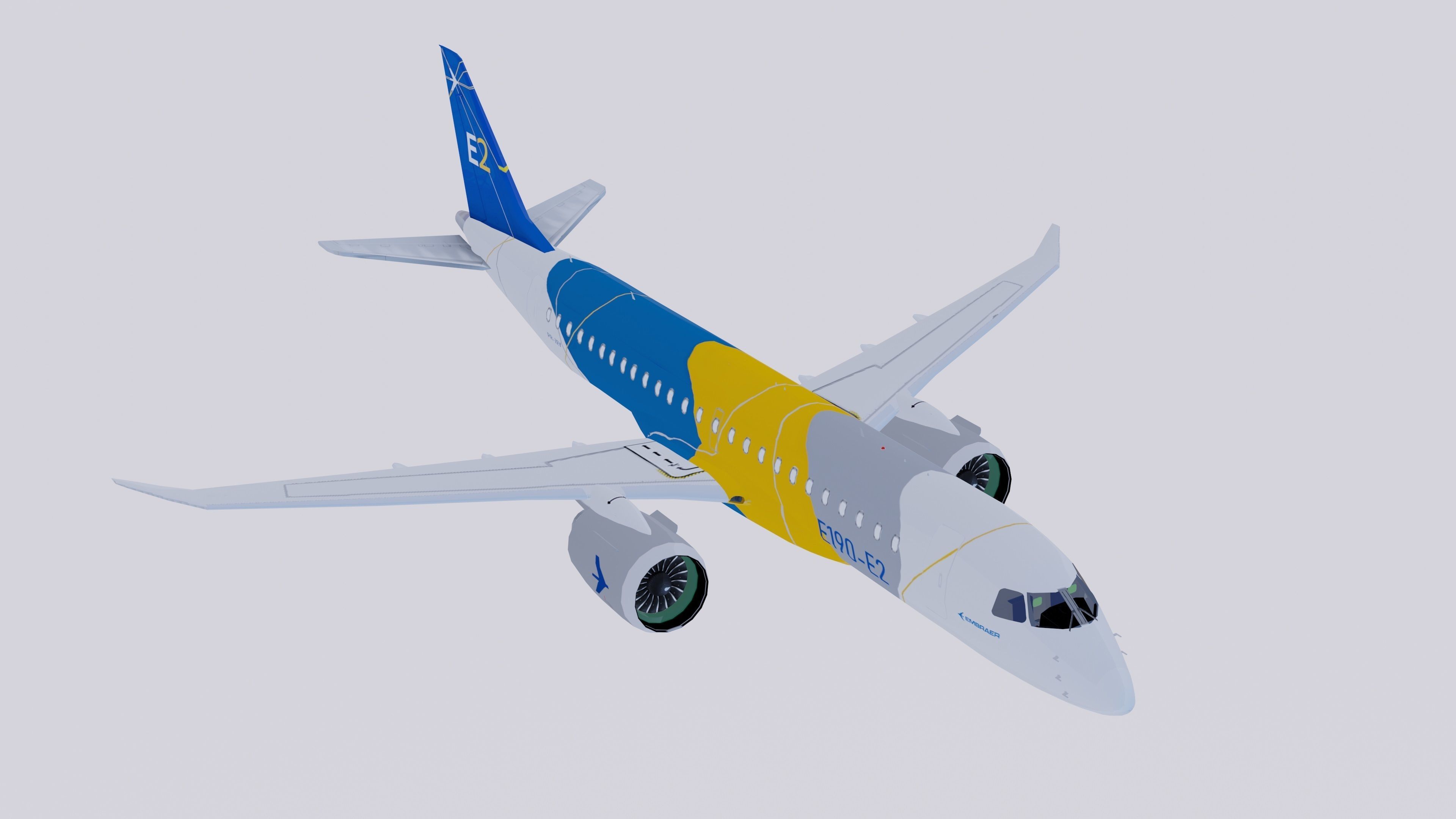 Embraer E190 E-2 Color House 3D model | CGTrader