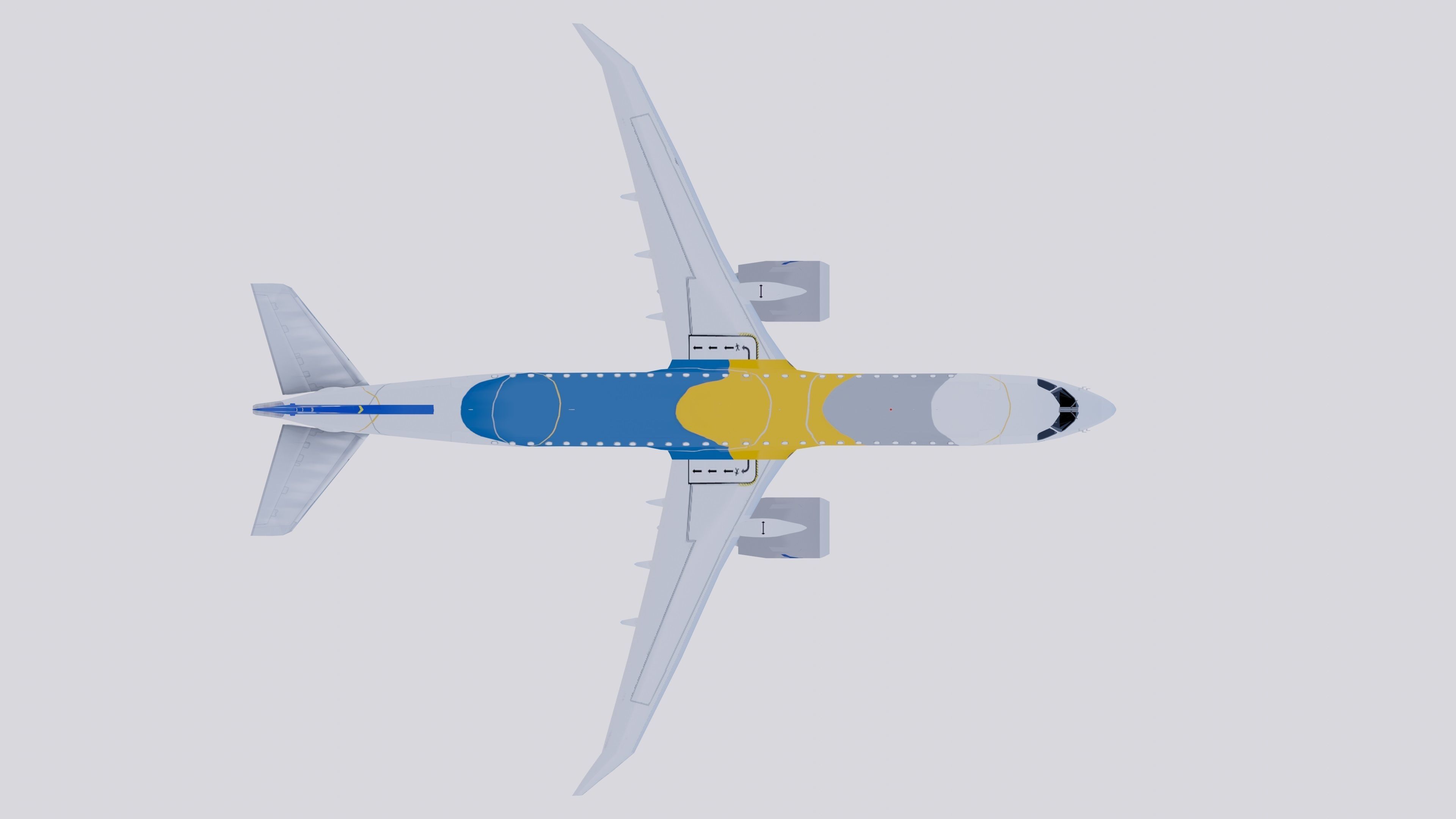 Embraer E190 E-2 Color House 3D model | CGTrader