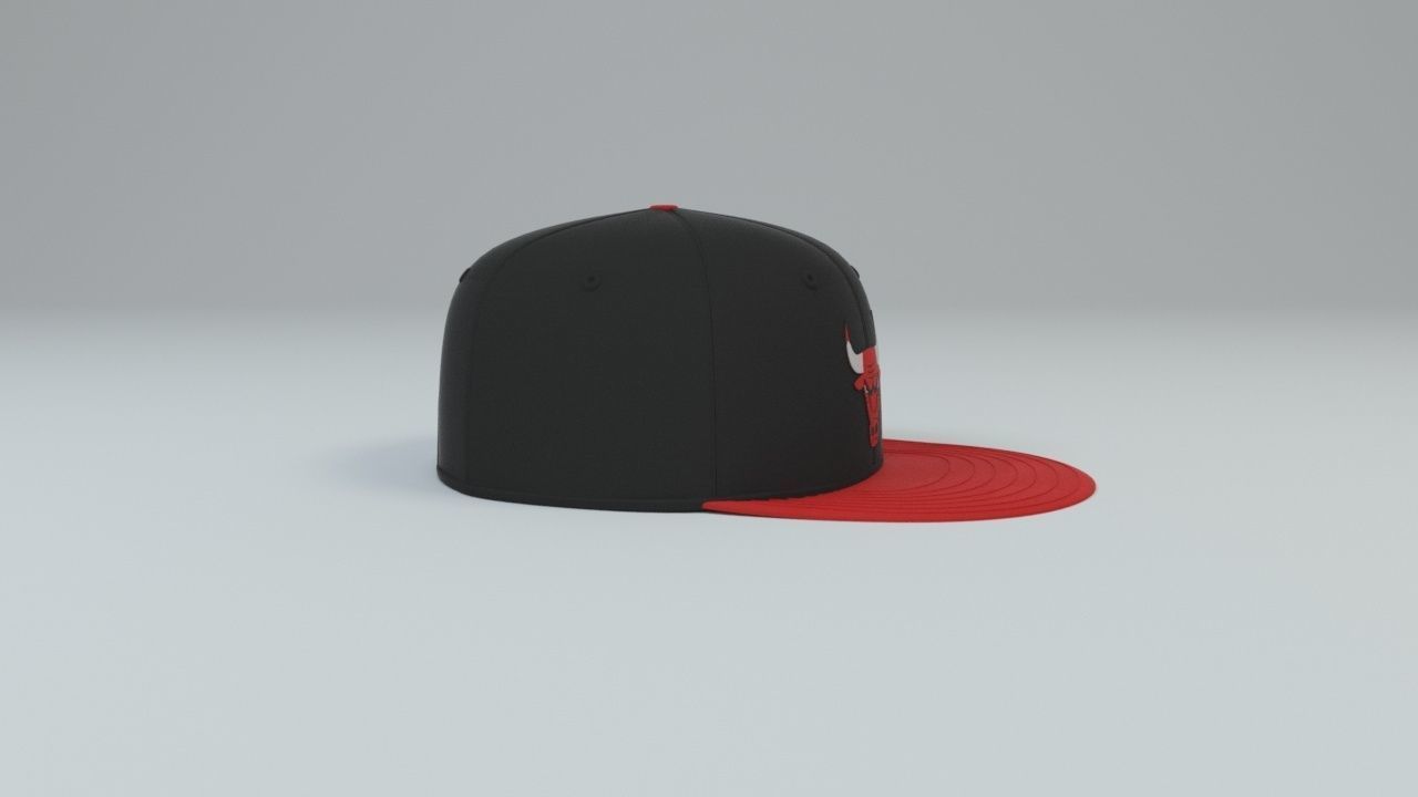 Chicago Bulls Baseball Cap 3D model | CGTrader