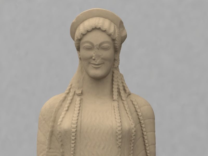 Kouroi Greek Goddess Ancient Sculpture 3D model | CGTrader