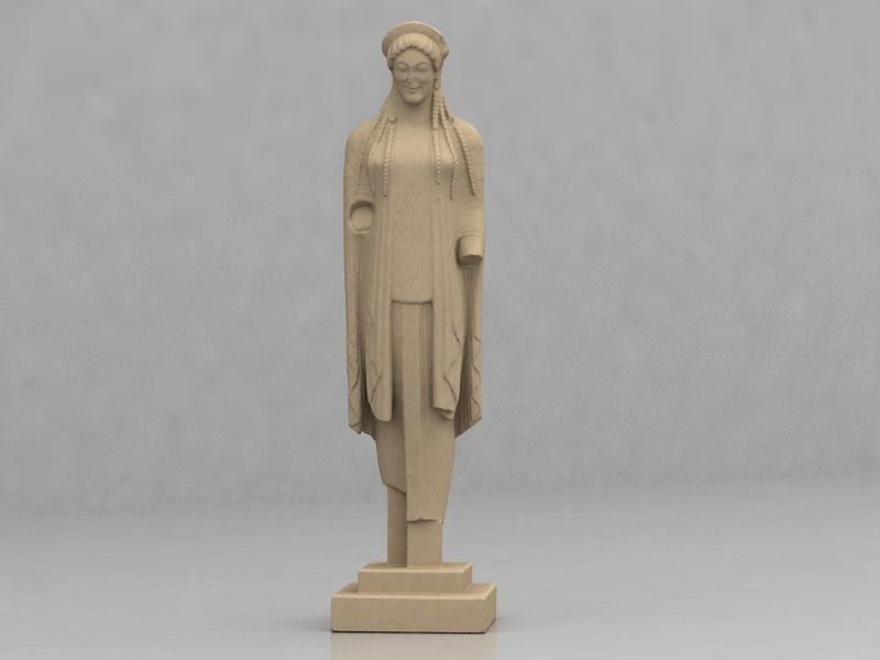 Kouroi Greek Goddess Ancient Sculpture 3D model | CGTrader