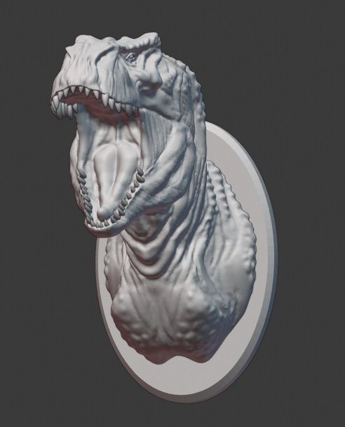 V Rex Wall Trophy 3D model 3D printable | CGTrader