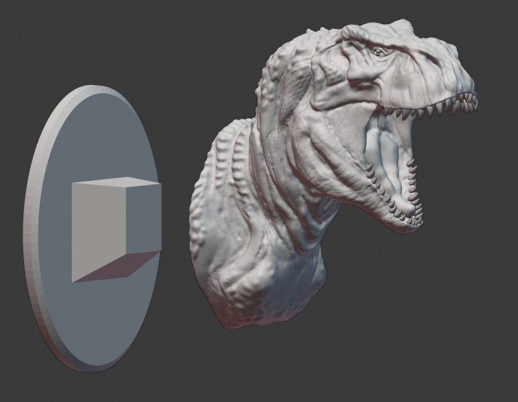 V Rex Wall Trophy 3D model 3D printable | CGTrader