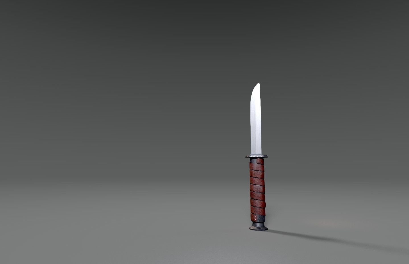 3D model Combat Leather Wrapped Knife VR / AR / low-poly | CGTrader