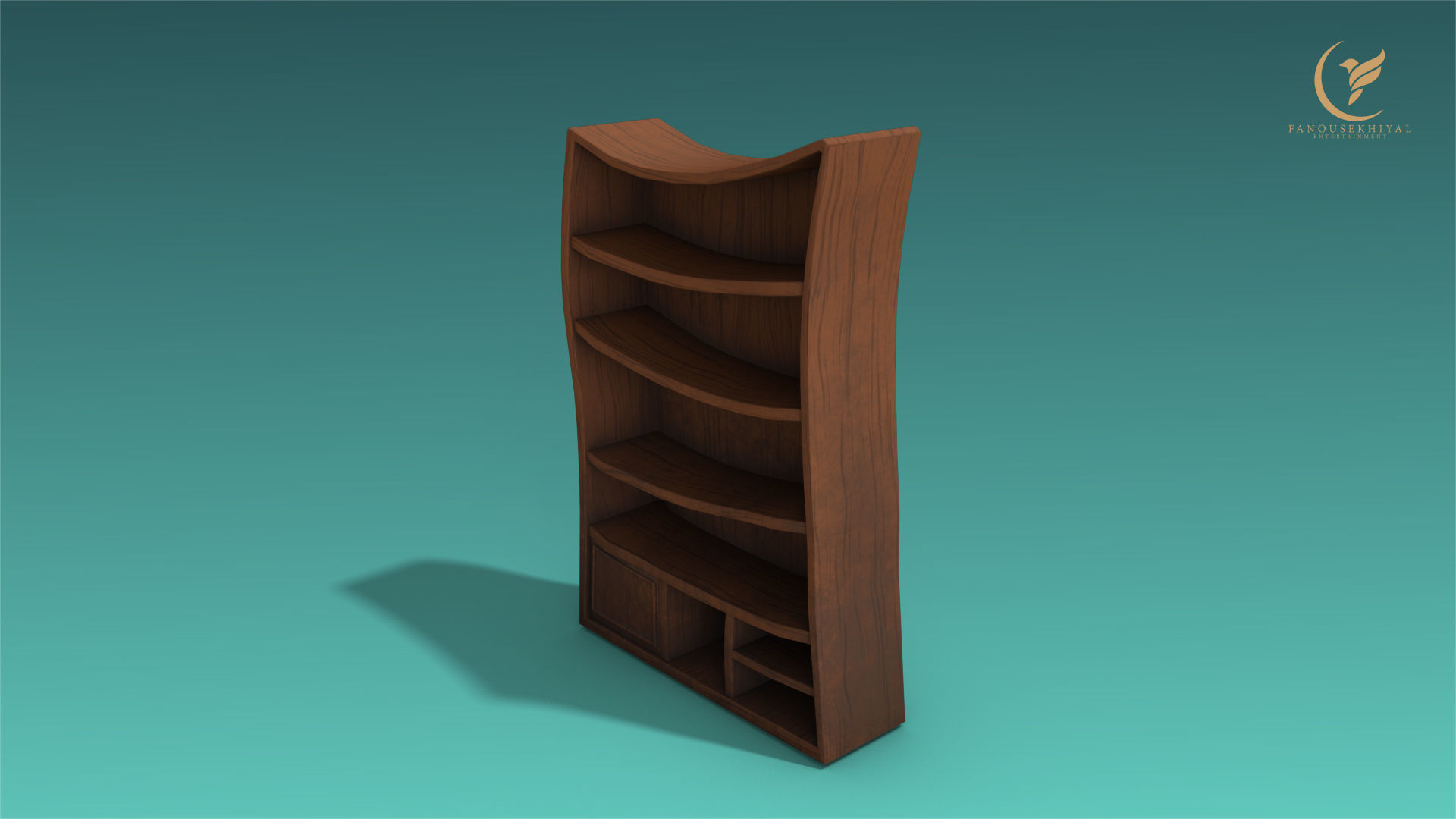 3D model shelves VR / AR / low-poly MAX OBJ 3DS FBX MA STL