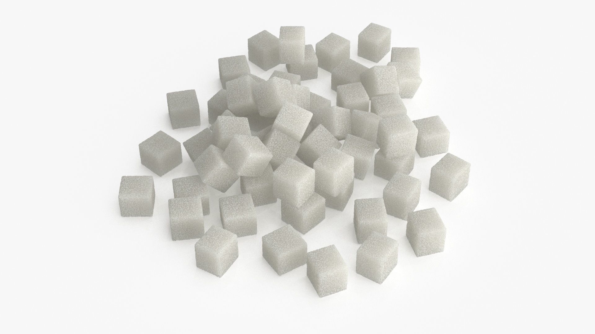 Pieces Of White Sugar 3D model | CGTrader