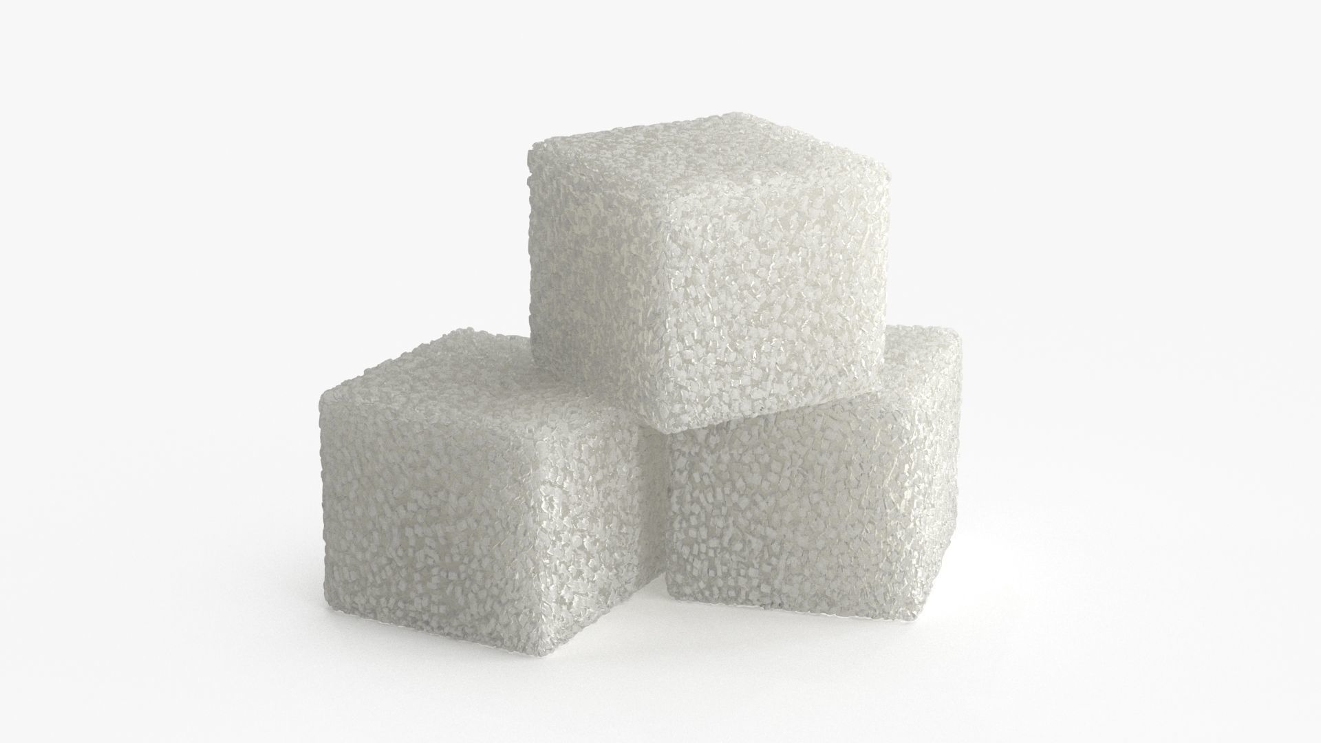 Pieces Of White Sugar 3D model | CGTrader