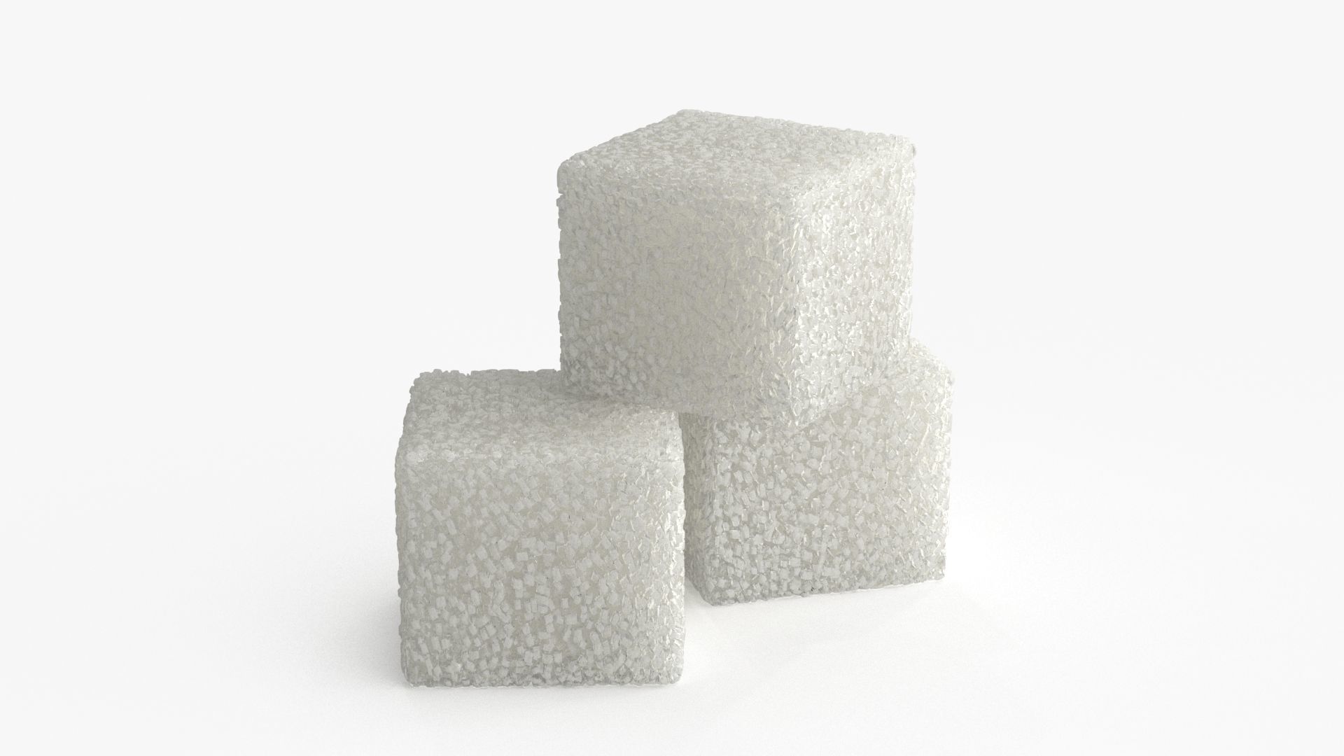 Pieces Of White Sugar 3D model | CGTrader