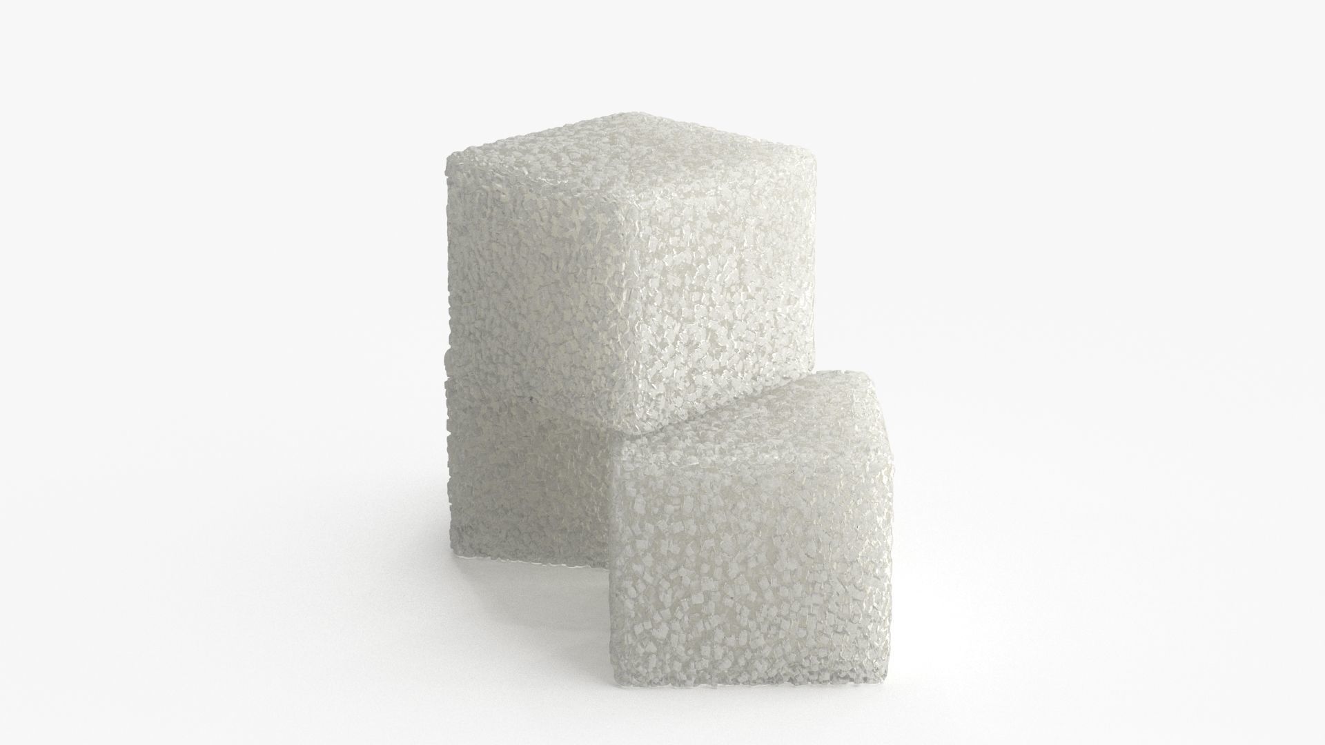 Pieces Of White Sugar 3D model | CGTrader