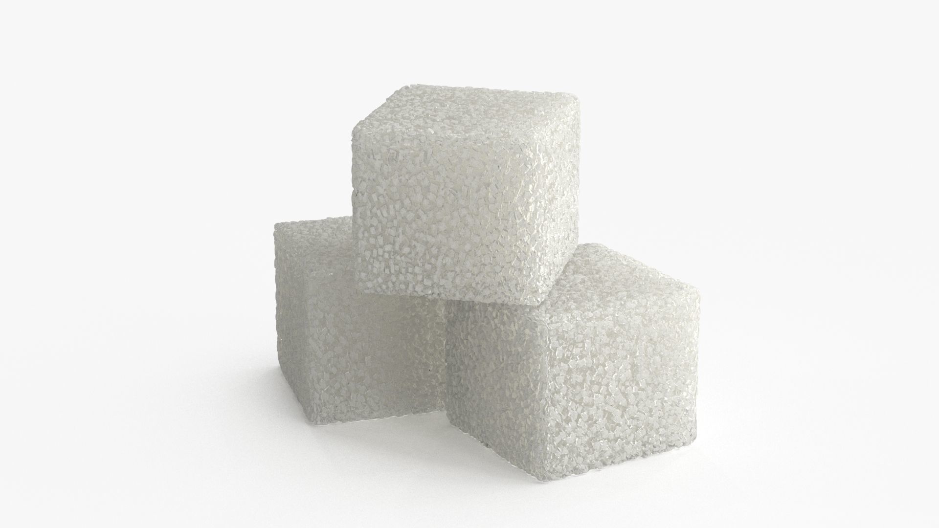 Pieces Of White Sugar 3D model | CGTrader