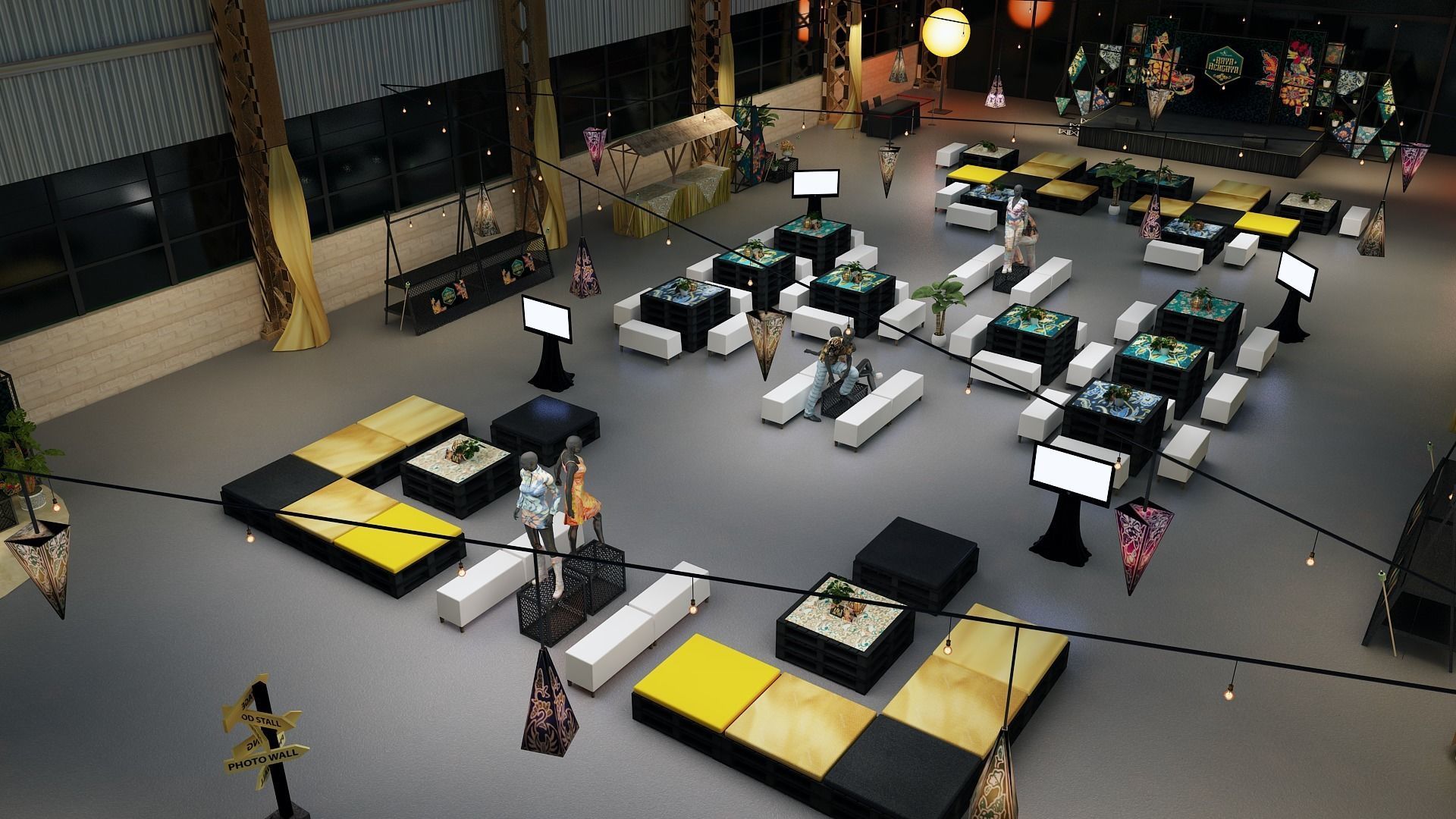 Hall Sentul Depot scene batik raya 3D model | CGTrader