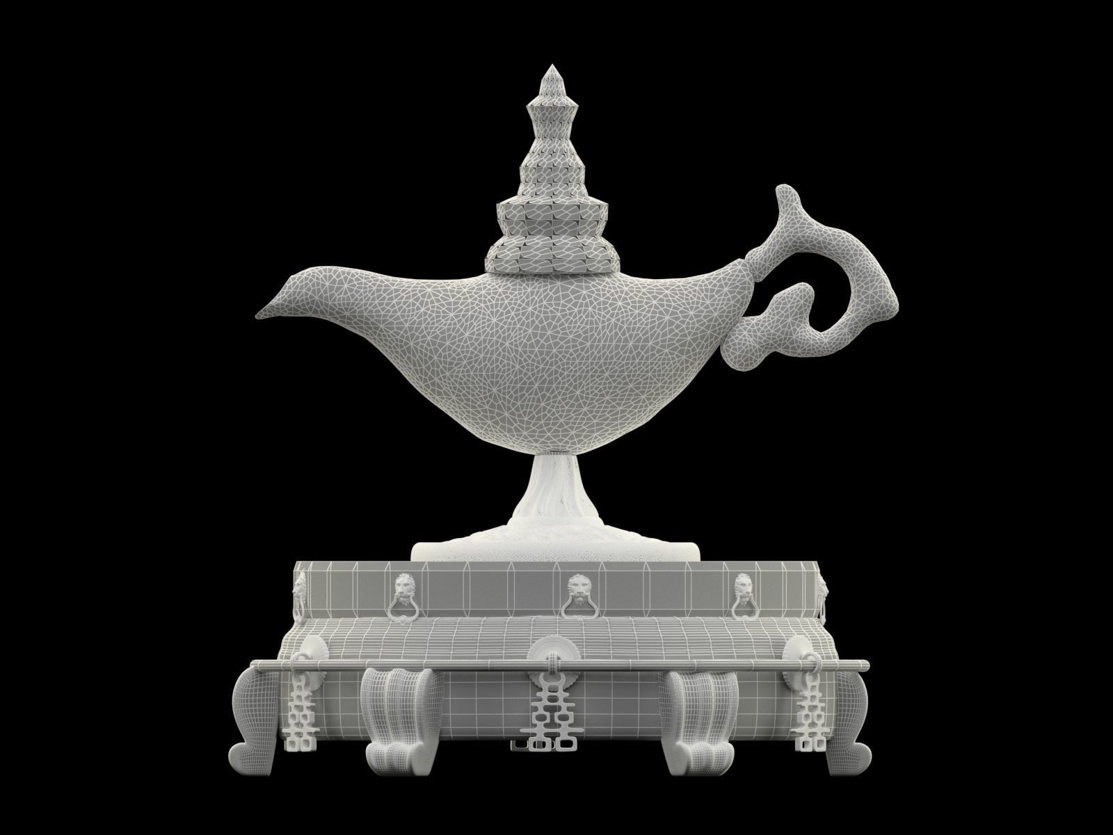 Chinese magic lamp 3D model | CGTrader
