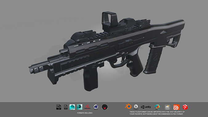 3D model Low-poly Rifle 3D model VR / AR / low-poly | CGTrader