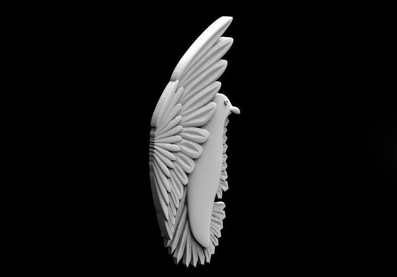 Bird bas-relief 3D model 3D printable | CGTrader