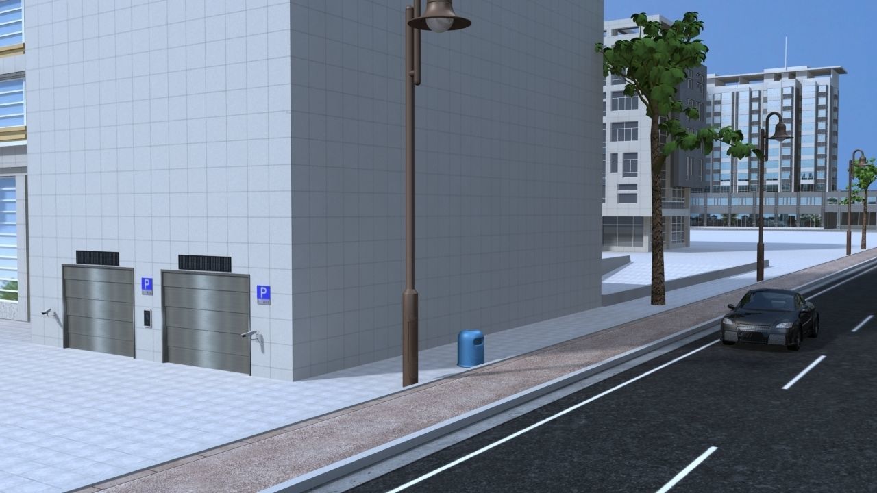 Drive into the stereo garage 3D model animated | CGTrader