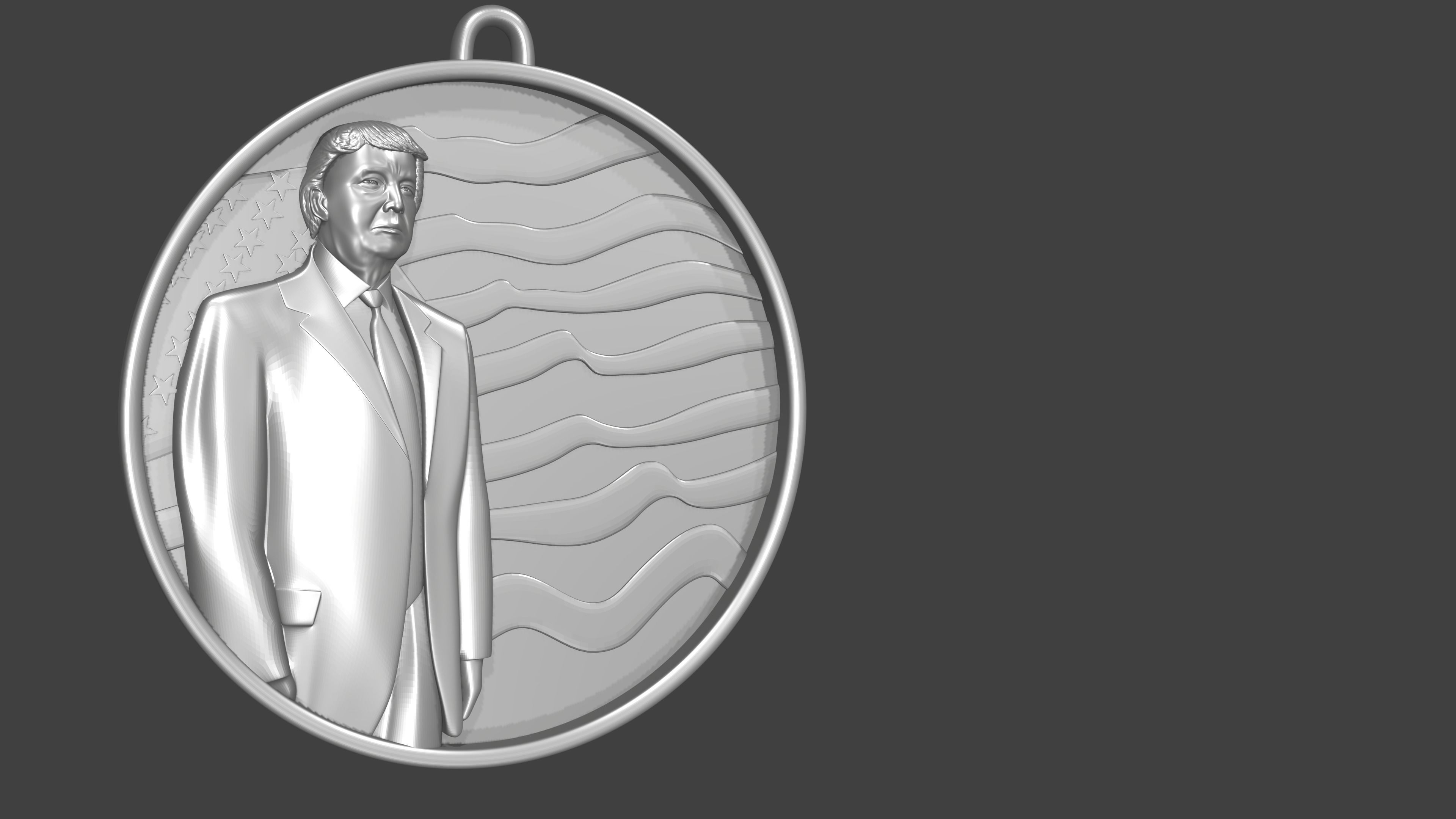 The Donald Trump Coin 3D model 3D printable | CGTrader