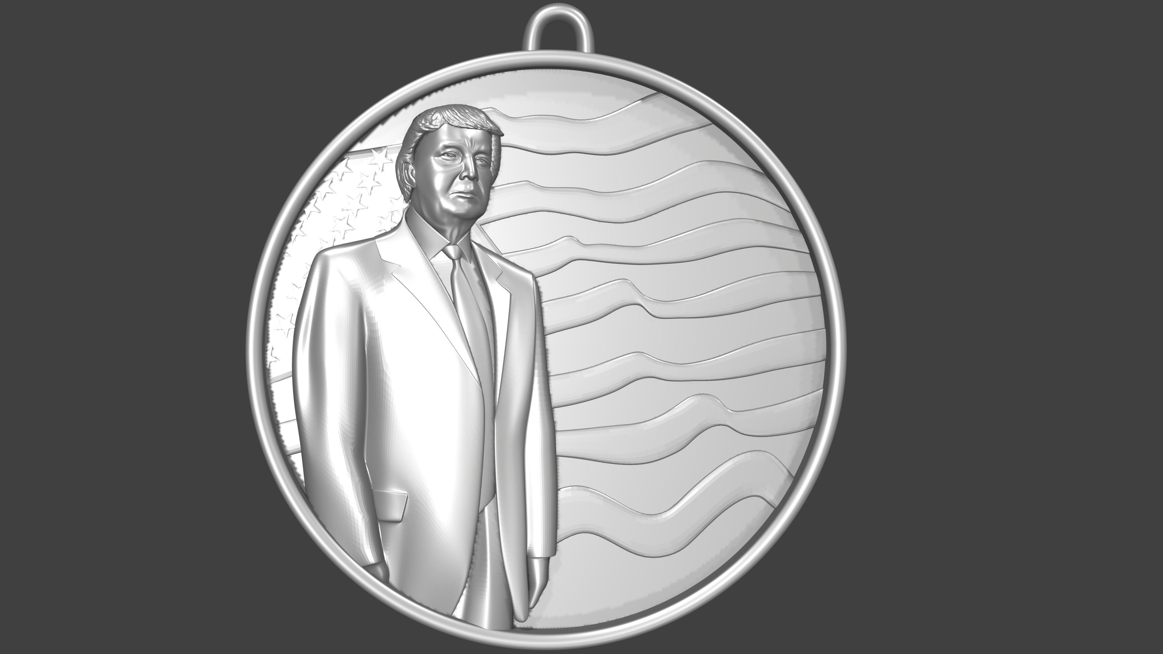 The Donald Trump Coin 3D model 3D printable | CGTrader