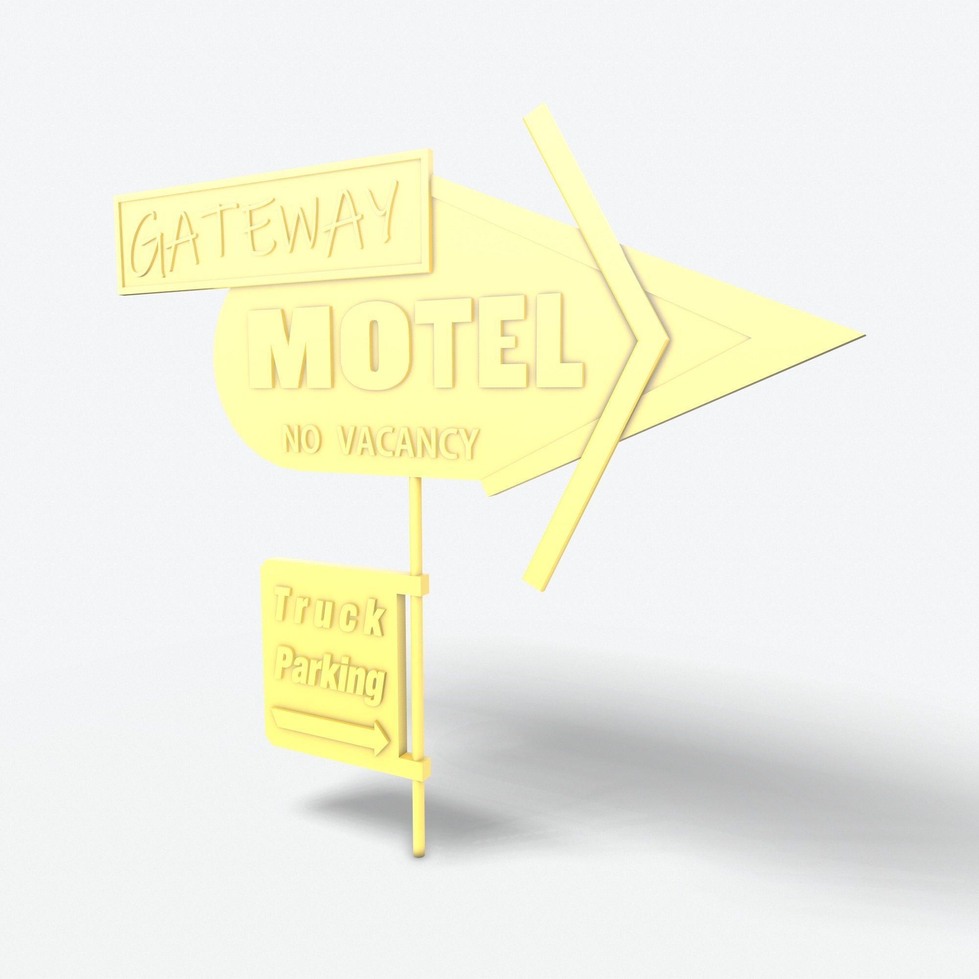 3D model Motel Sign PBR VR / AR / low-poly | CGTrader