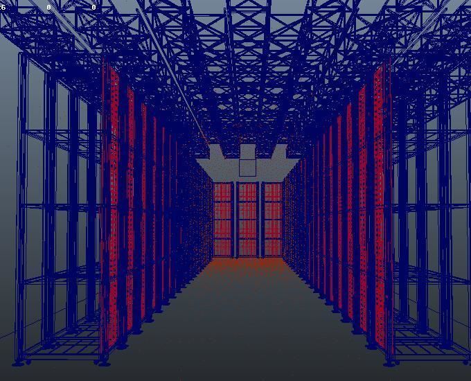 Server data center with rows of servers 3D model | CGTrader