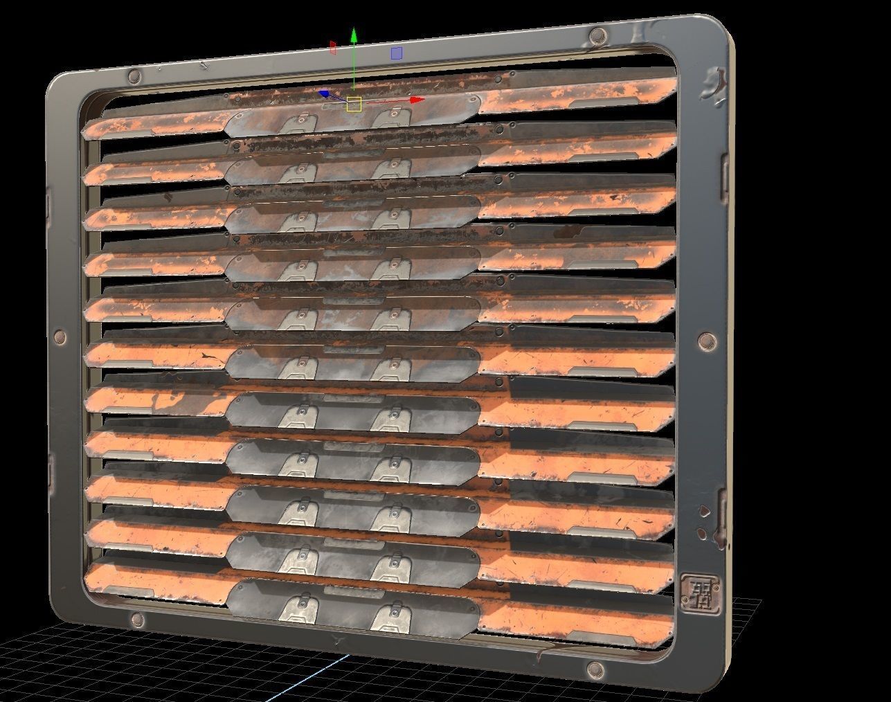 3D model sci fi window with Shutters - modular VR / AR / low-poly ...