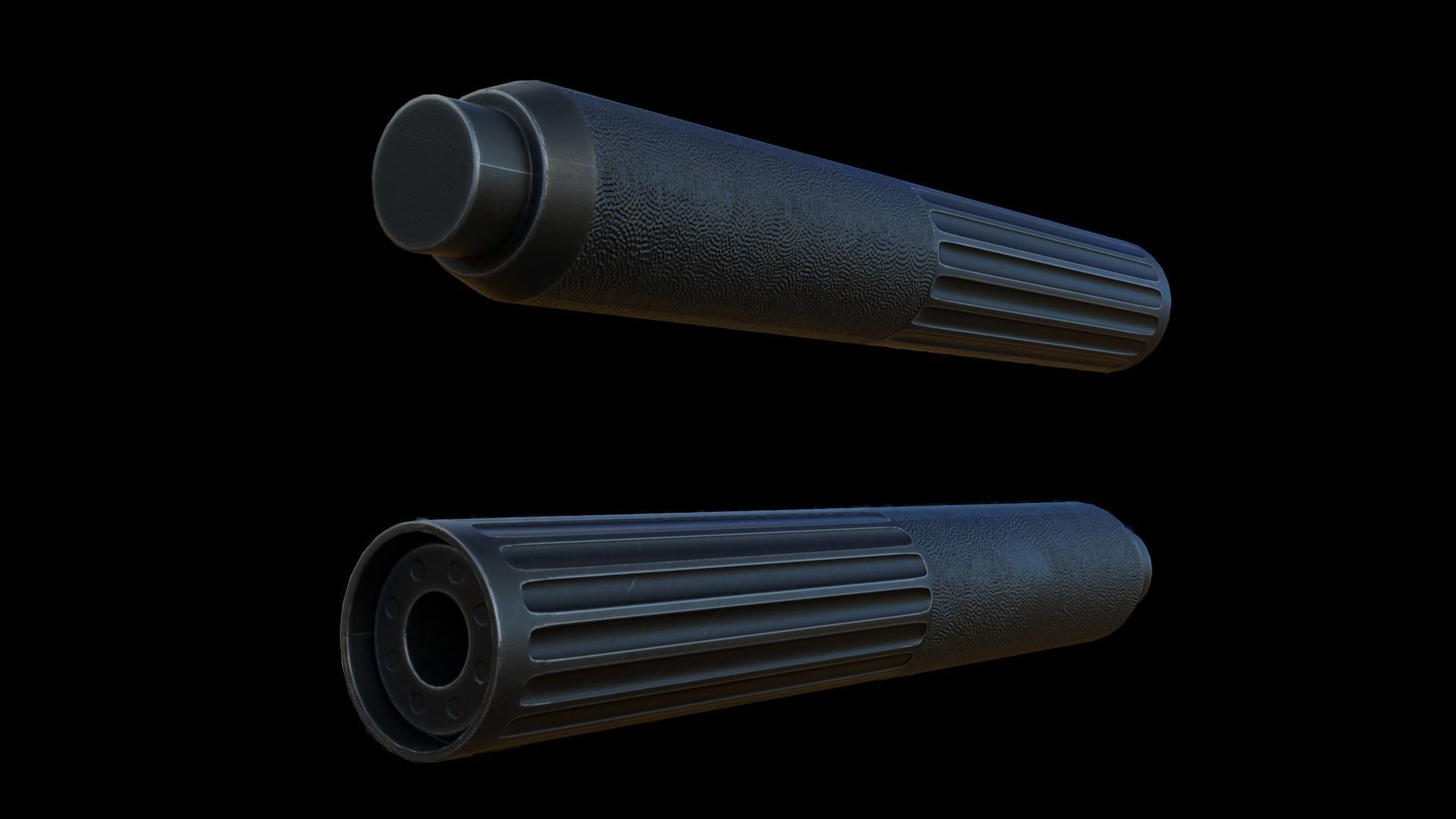 3D model Ribbed Silencer VR / AR / low-poly | CGTrader
