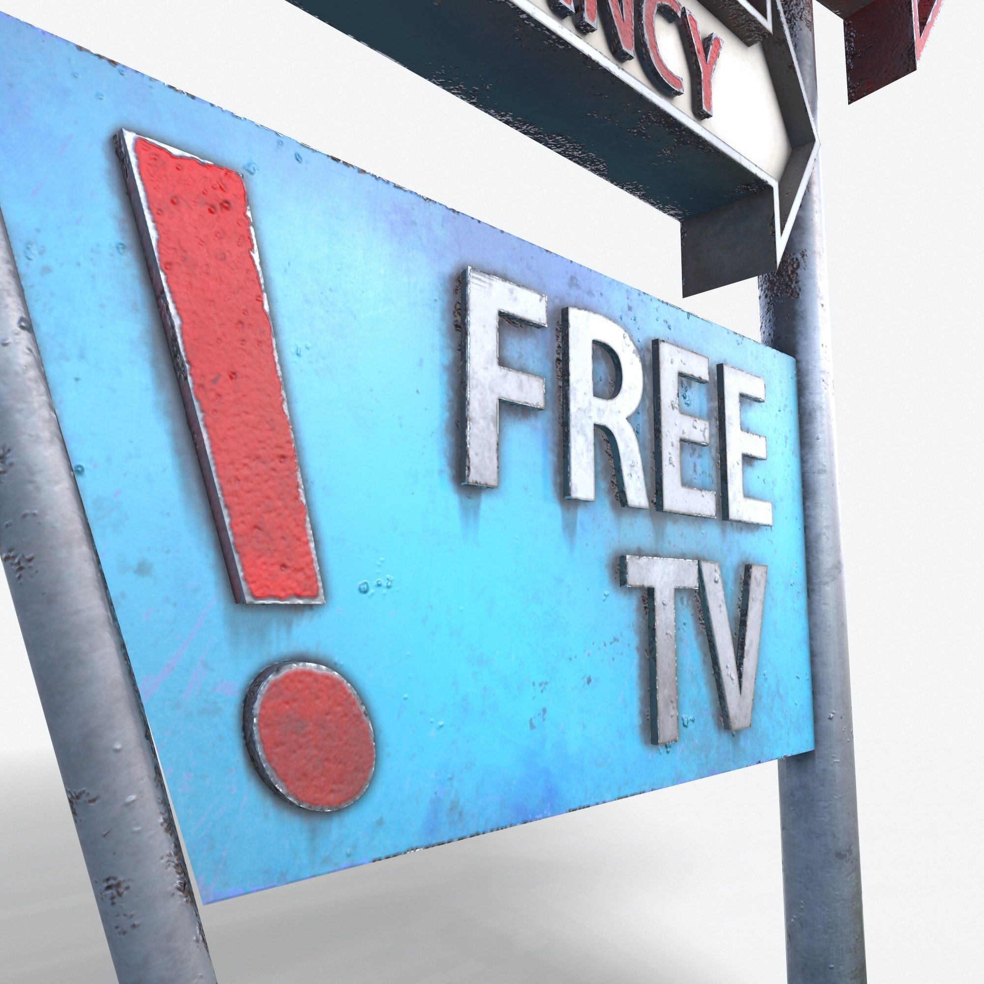 3D model Motorway Motel Sign PBR 3 VR / AR / low-poly | CGTrader