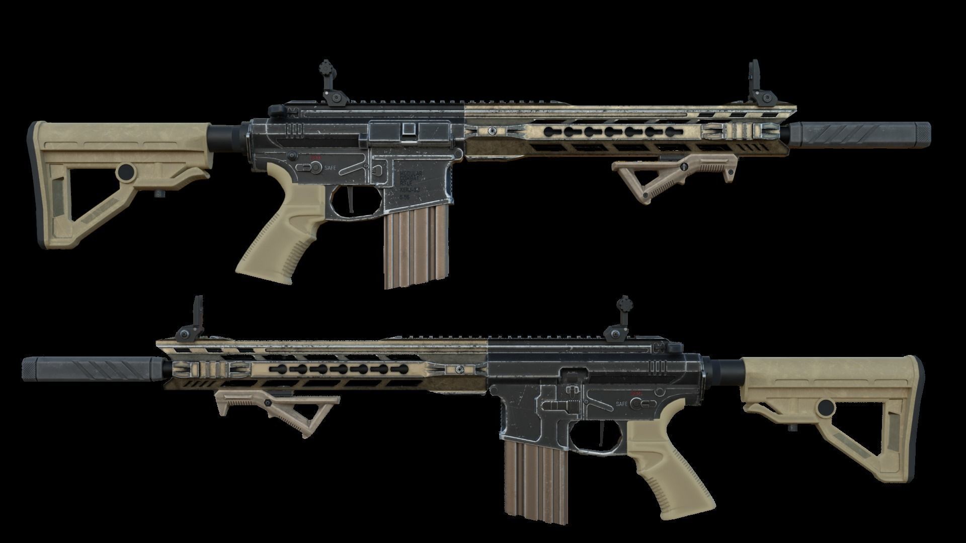 3D model Square Silencer VR / AR / low-poly | CGTrader