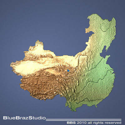 CINA map of china 3D model | CGTrader