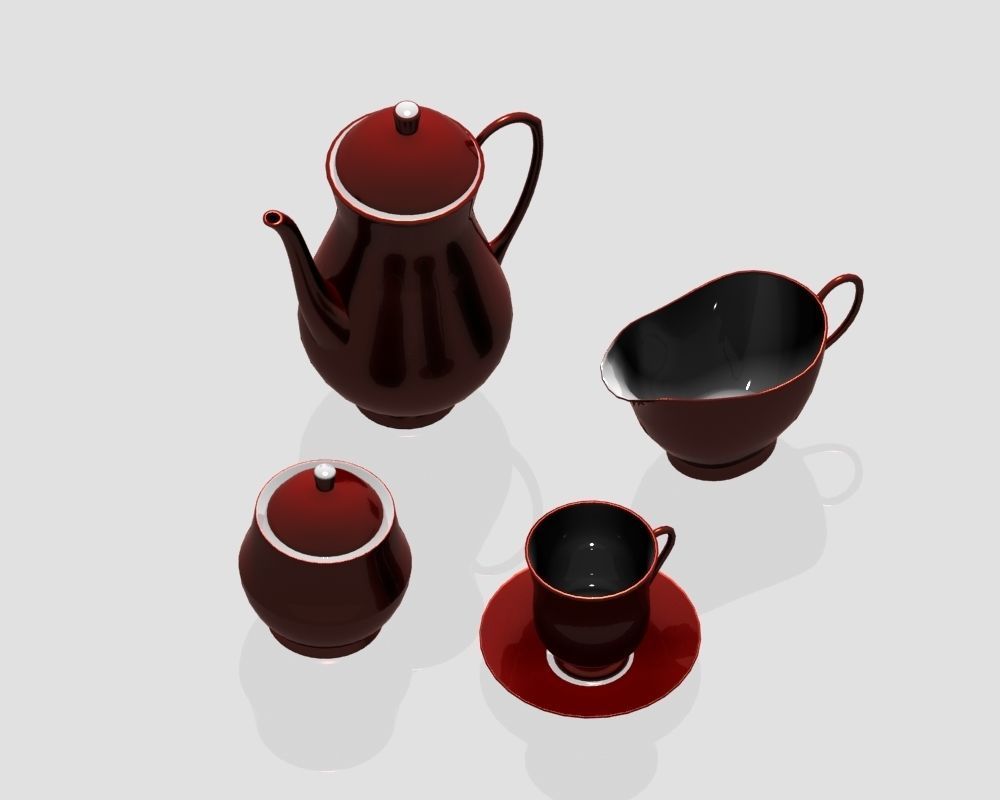 Tea Set 009 3D model | CGTrader