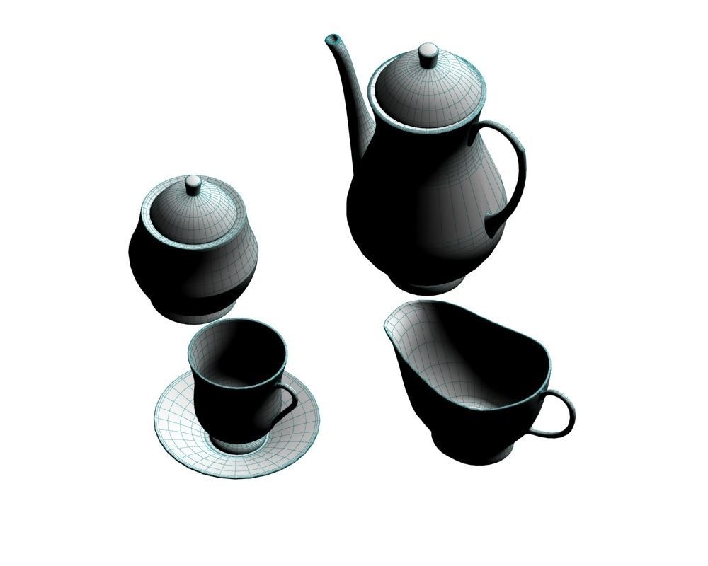 Tea Set 009 3D model | CGTrader