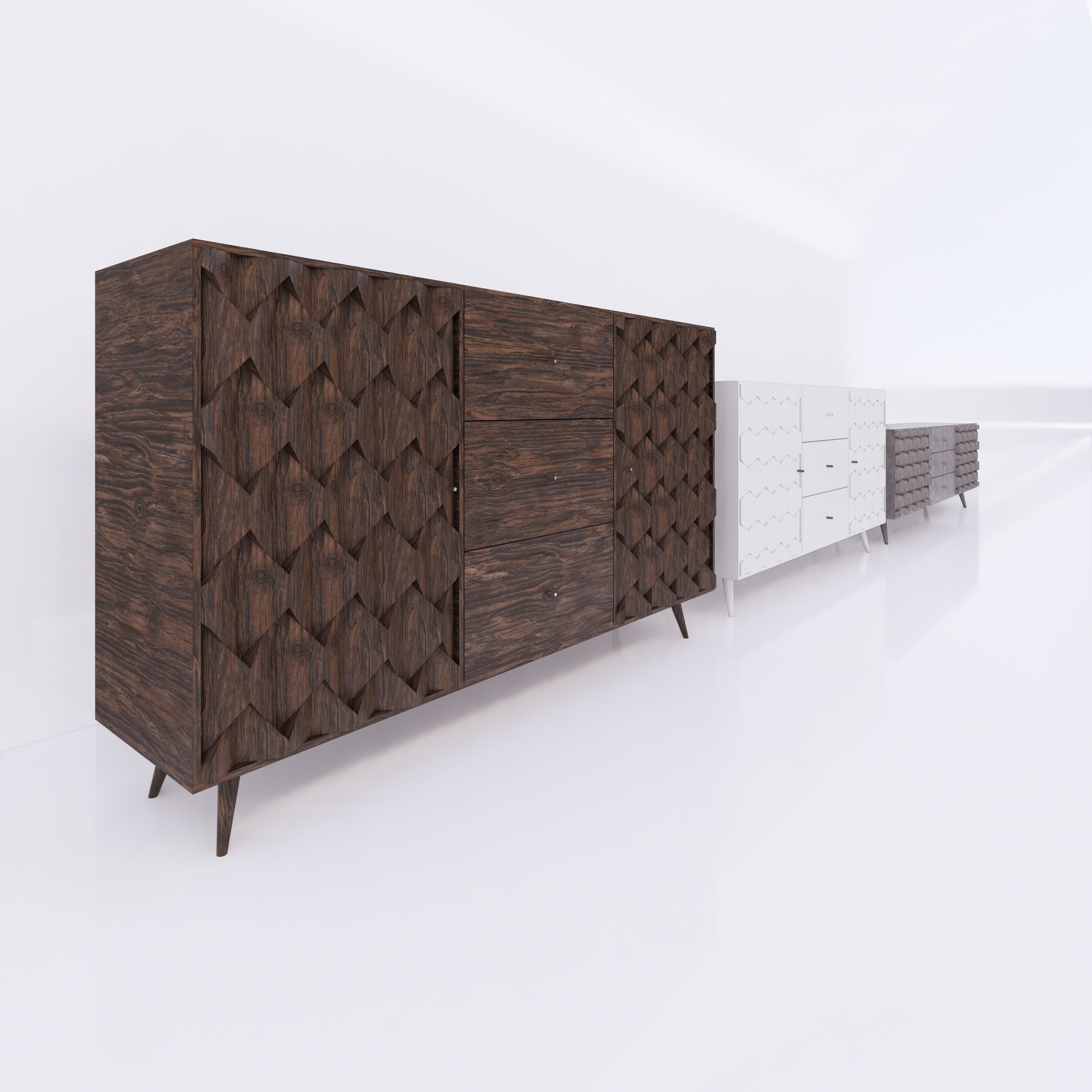 3D model Wardrobe 1 - Full parametric Revit Family VR / AR / low-poly ...