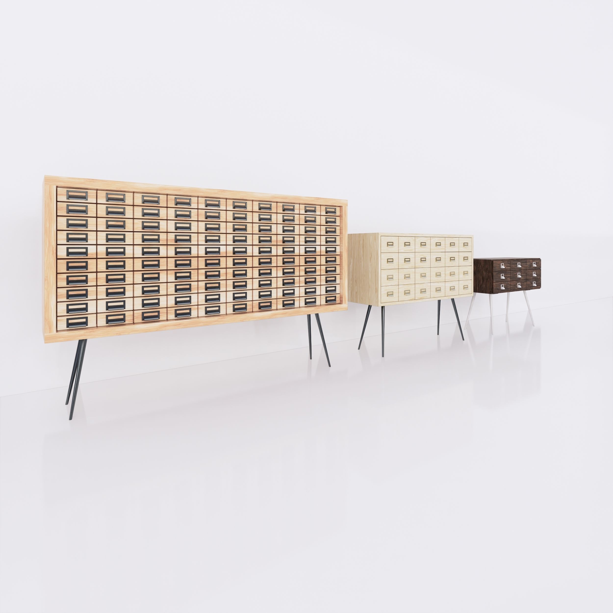 3D model Wardrobe 3 - Full parametric Revit Family VR / AR / low-poly ...