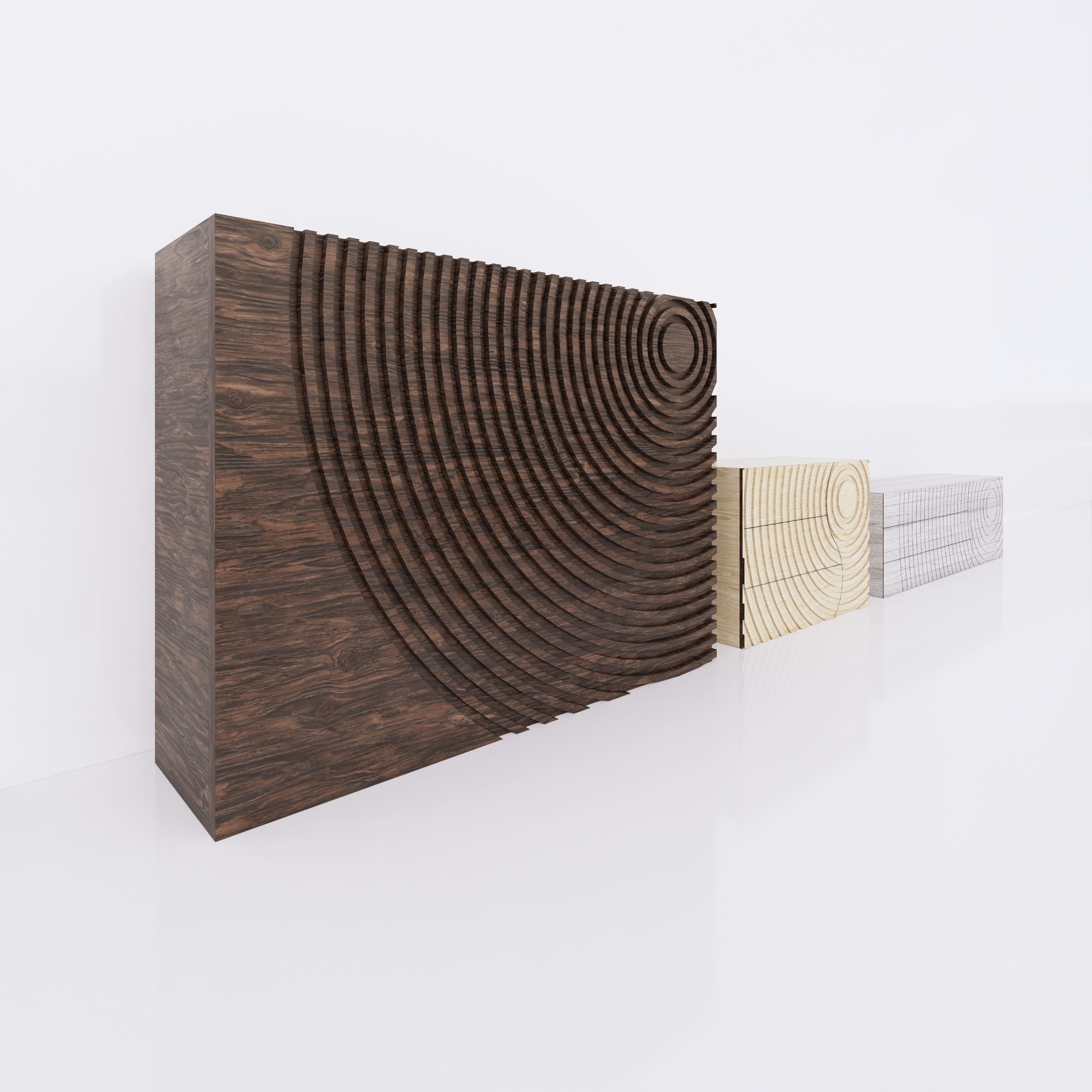 3D model Wardrobe 4 - Full parametric Revit Family VR / AR / low-poly ...