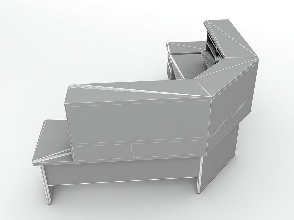 3D model Office Computer Desk Workstation 2 VR / AR / low-poly | CGTrader