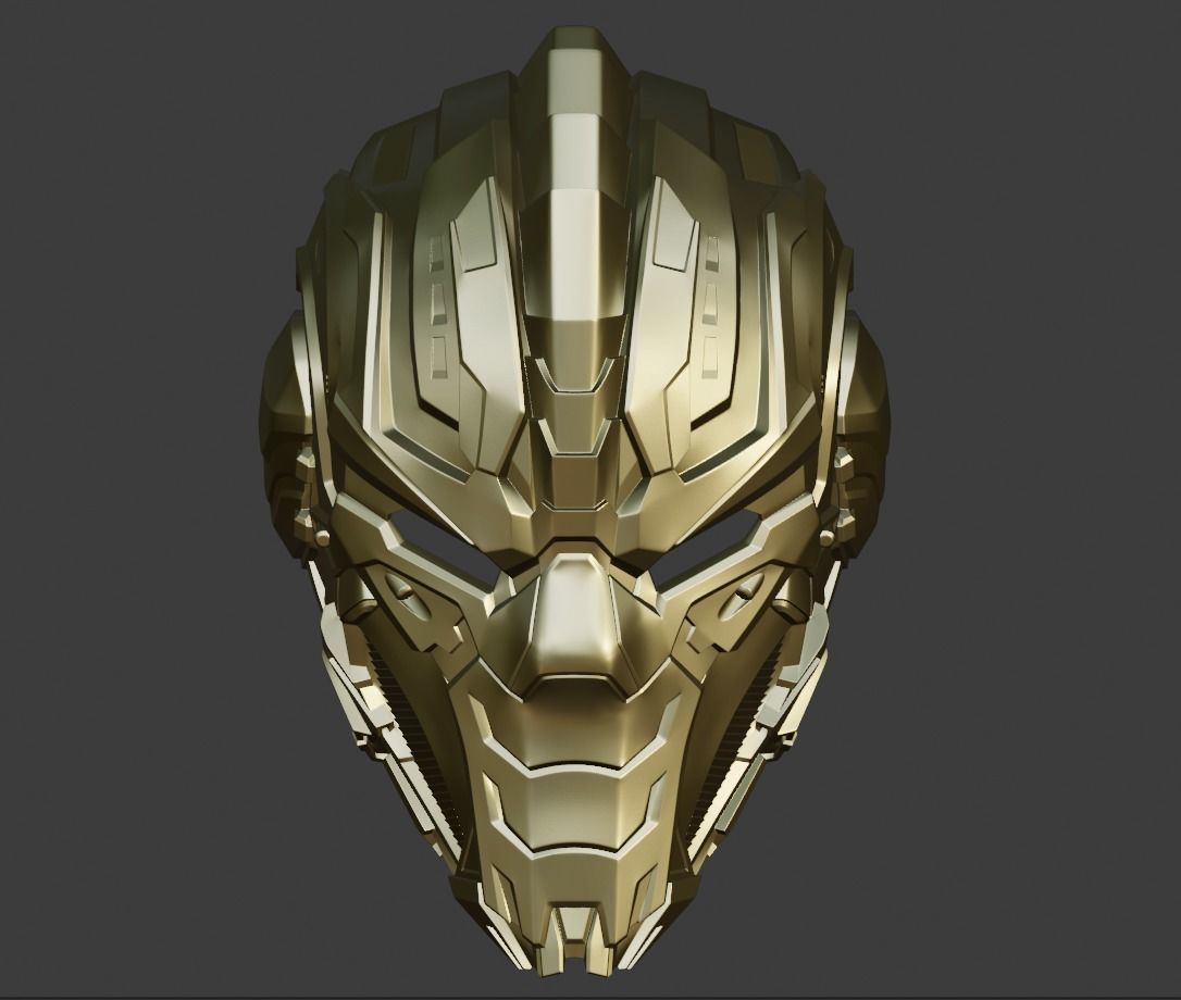 Cyrax cyber ninja helmet mask for face Mortal Kombat 9 10 11 3D model ...