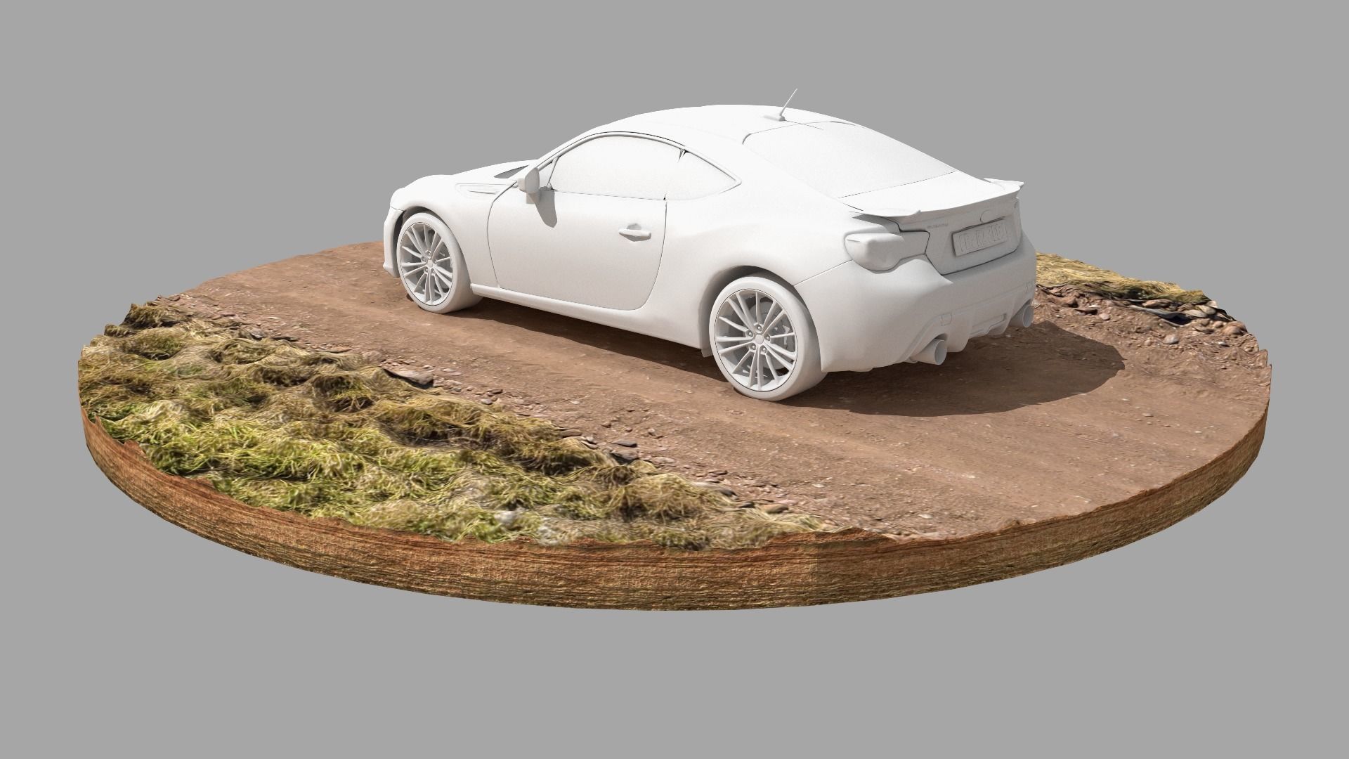 Dirt Road Vehicle Plinth 3D model | CGTrader
