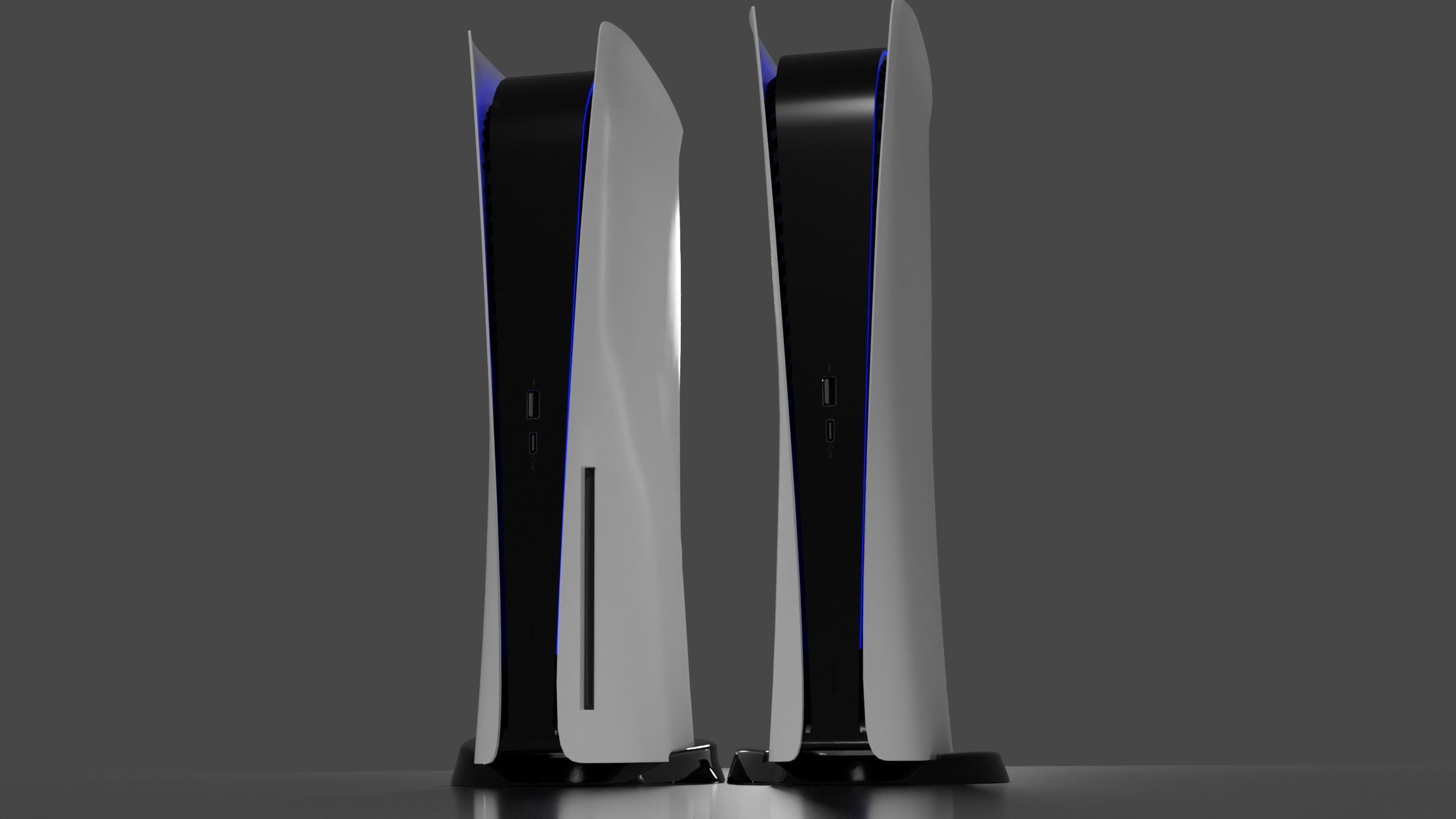 3D model PS5 3D Model PBR 4K two playstation consoles VR / AR / low ...