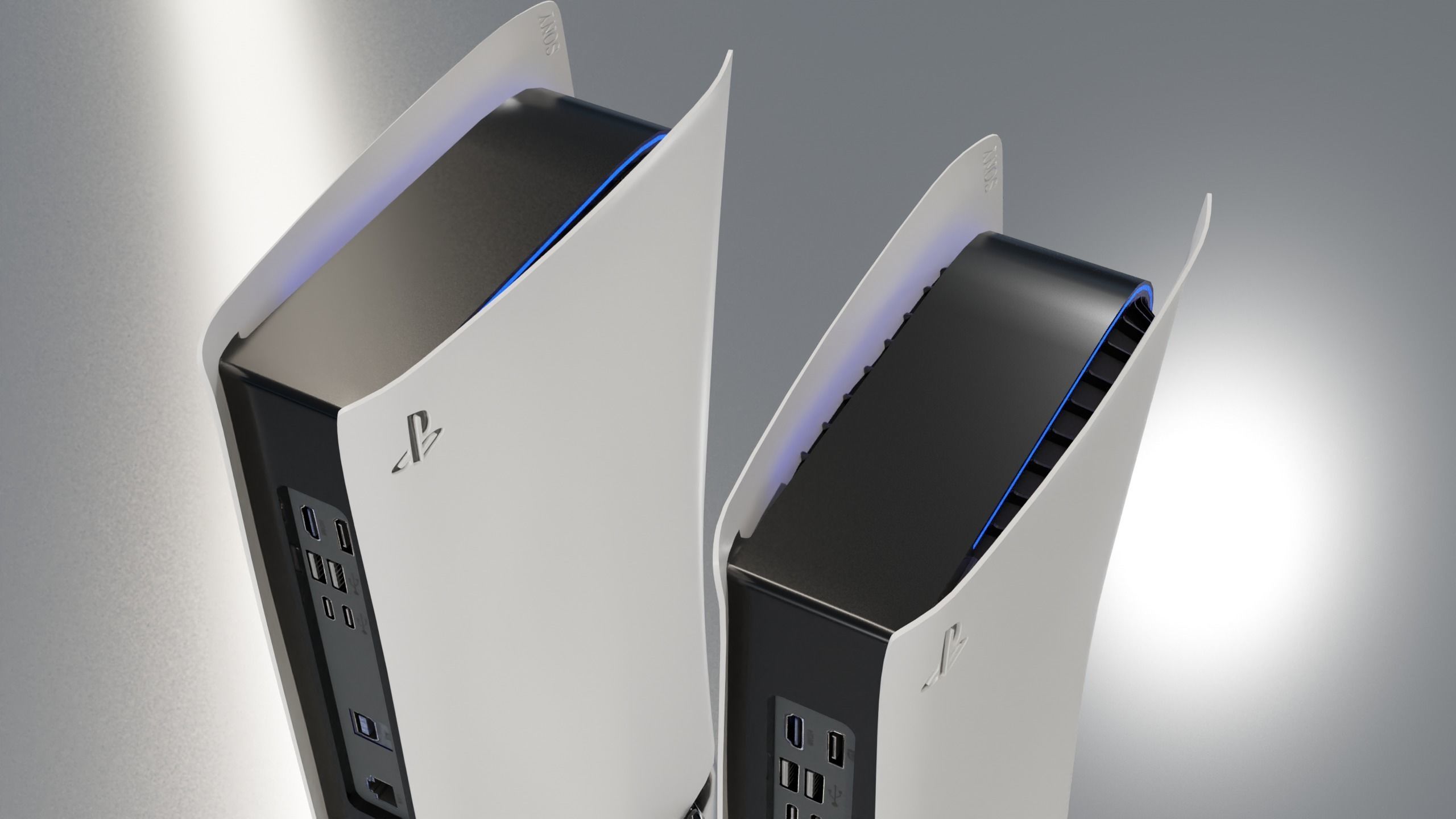 3D model PS5 3D Model PBR 4K two playstation consoles VR / AR / low ...