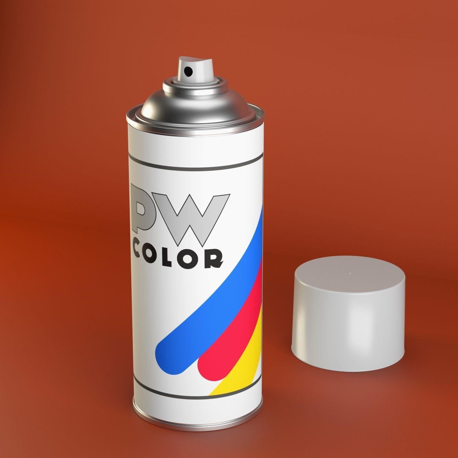 Spraycan dw color spray can mockup 3D model | CGTrader