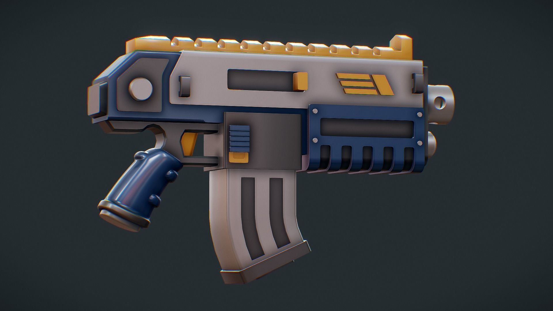 Simple Cartoon Assault Rifle 3D model | CGTrader