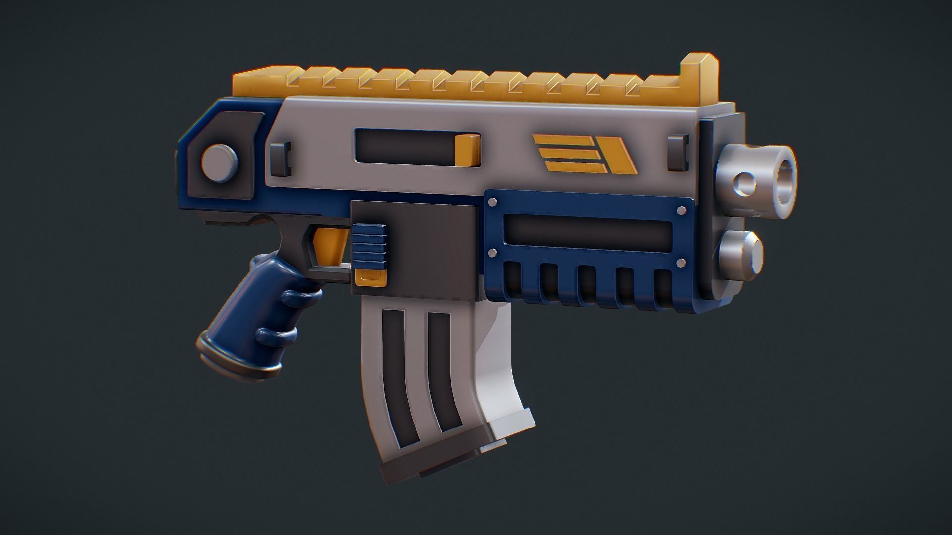 Simple Cartoon Assault Rifle 3D model | CGTrader