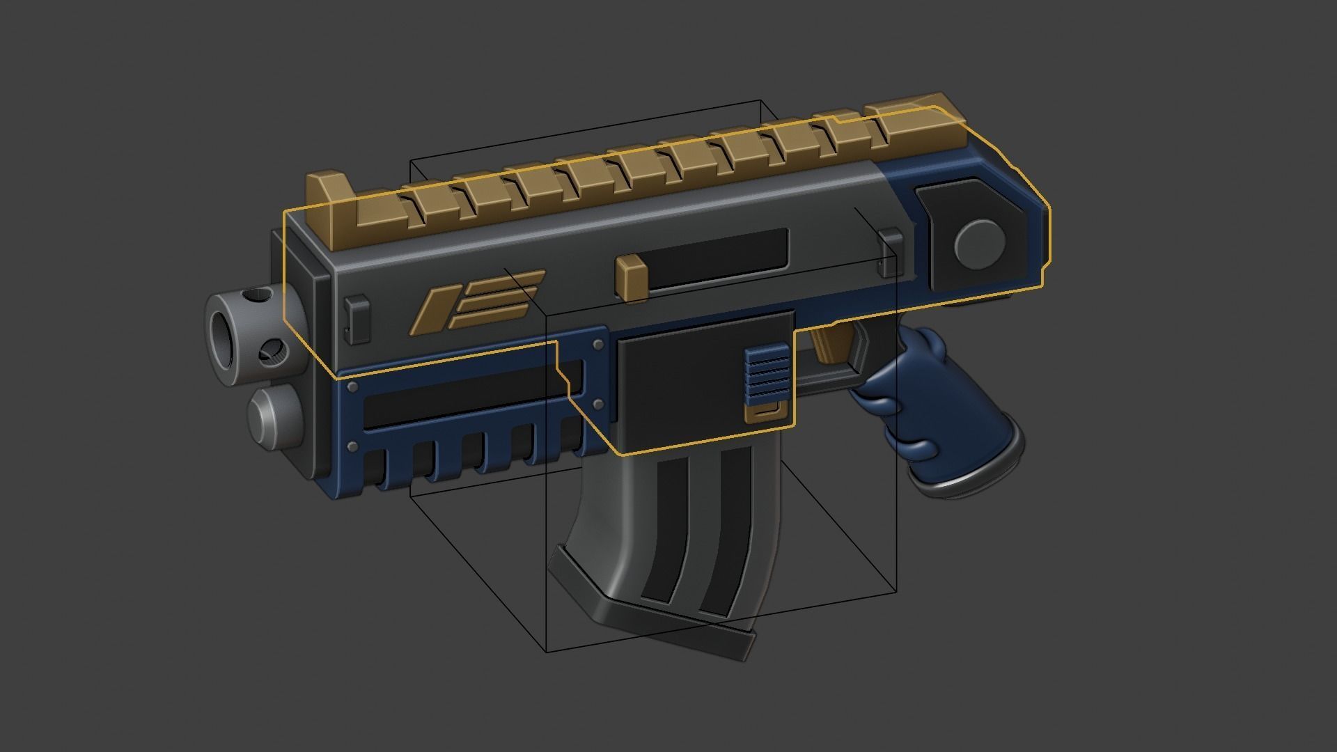 Simple Cartoon Assault Rifle 3D model | CGTrader