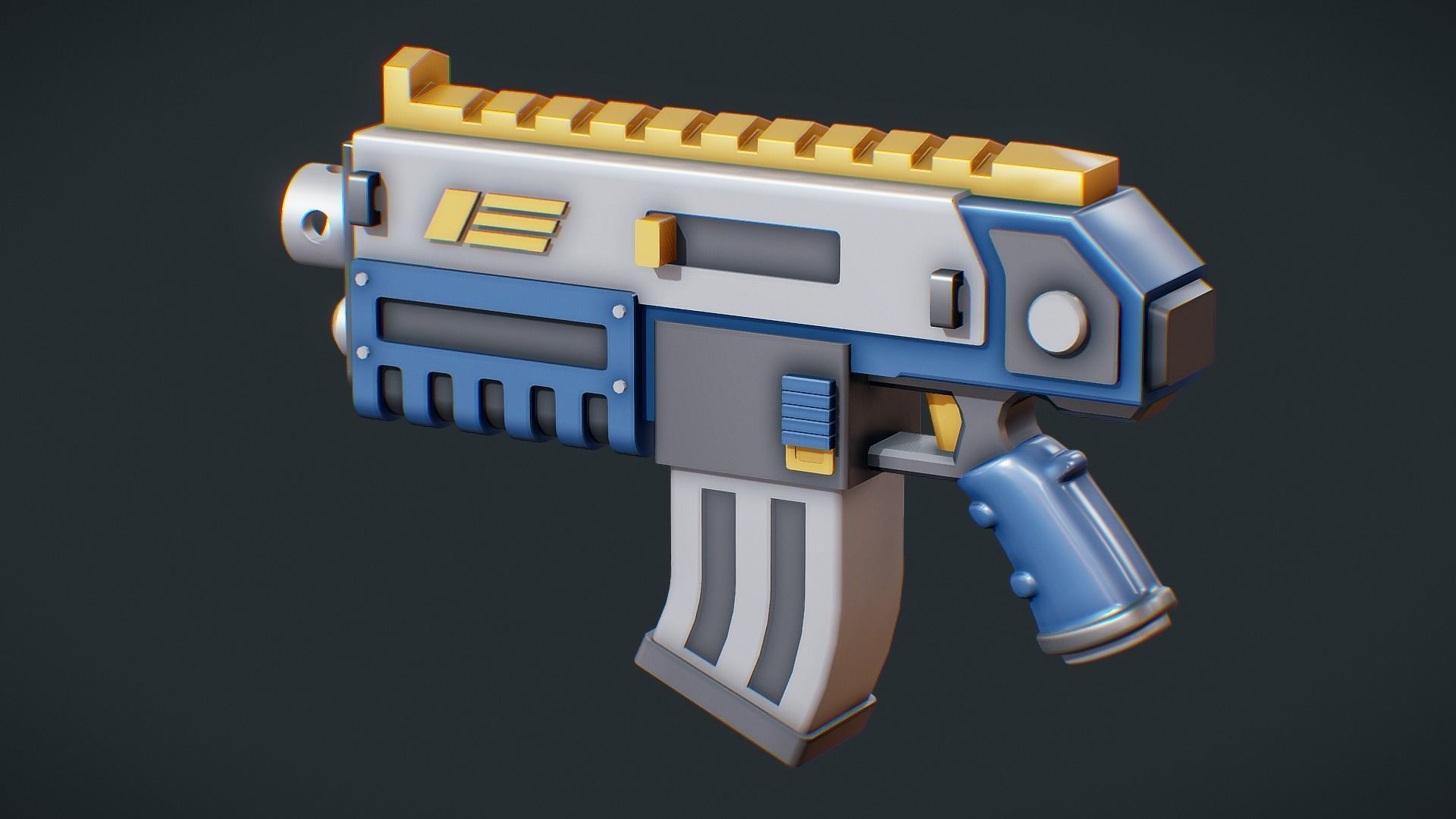 Simple Cartoon Assault Rifle 3D model | CGTrader