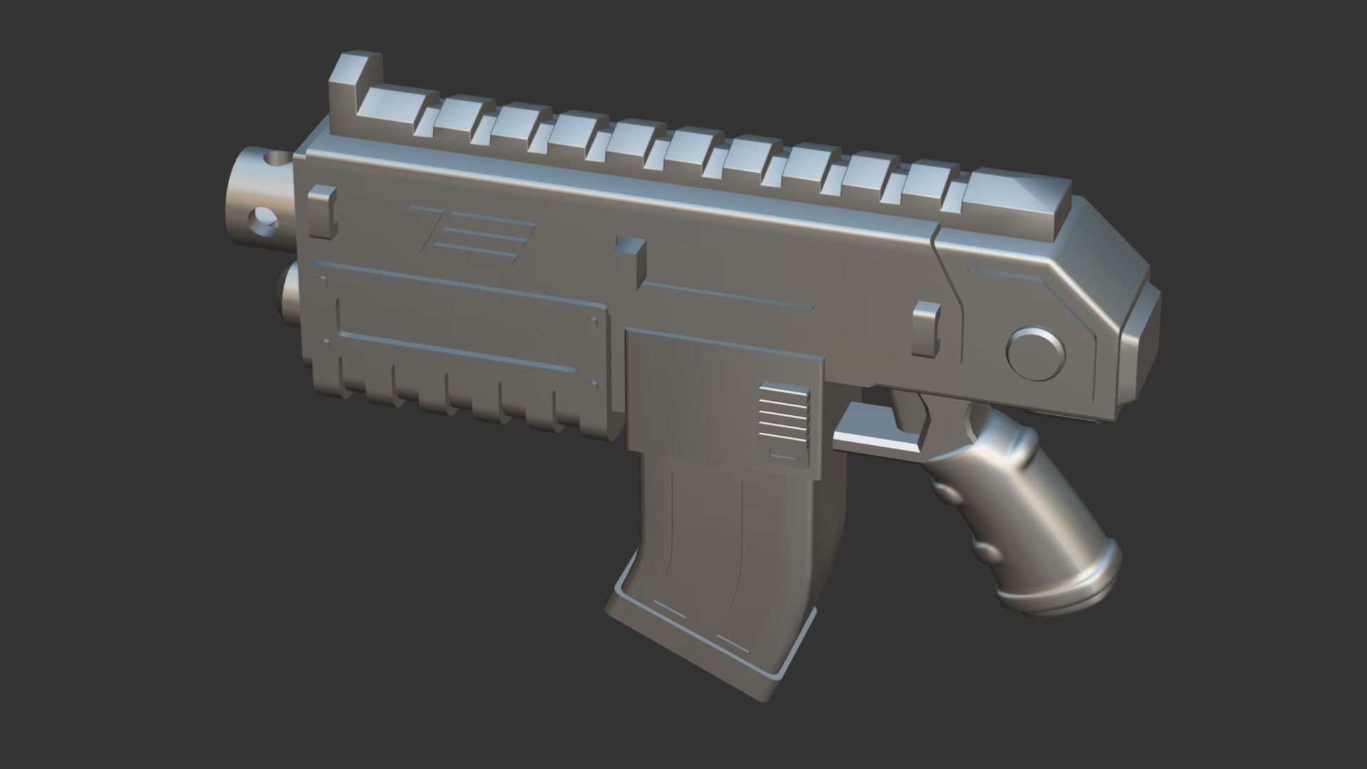 Simple Cartoon Assault Rifle 3D model | CGTrader